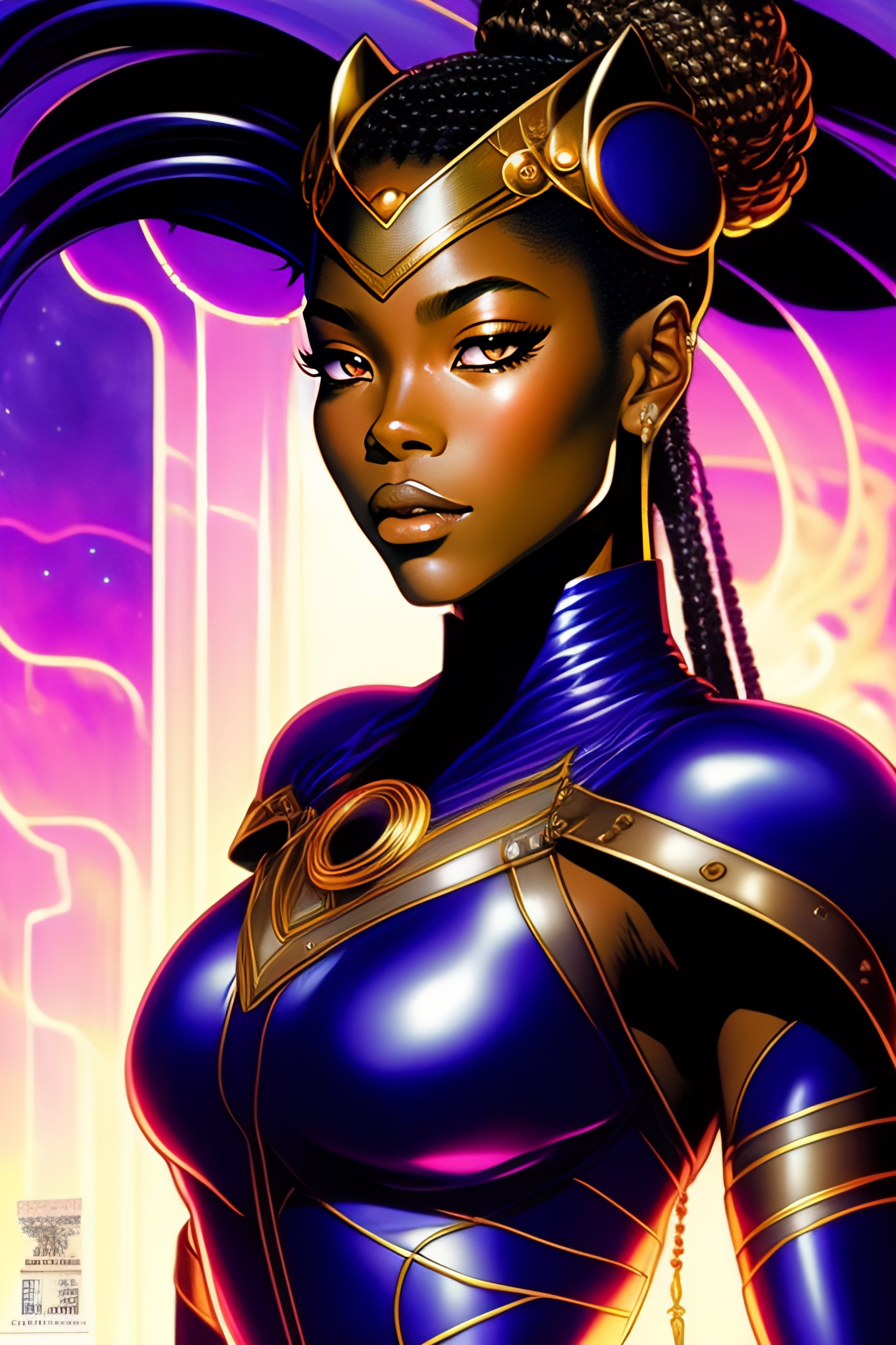 Lexica - Vintage 90's anime style, shuri from black panther, by hajime ...