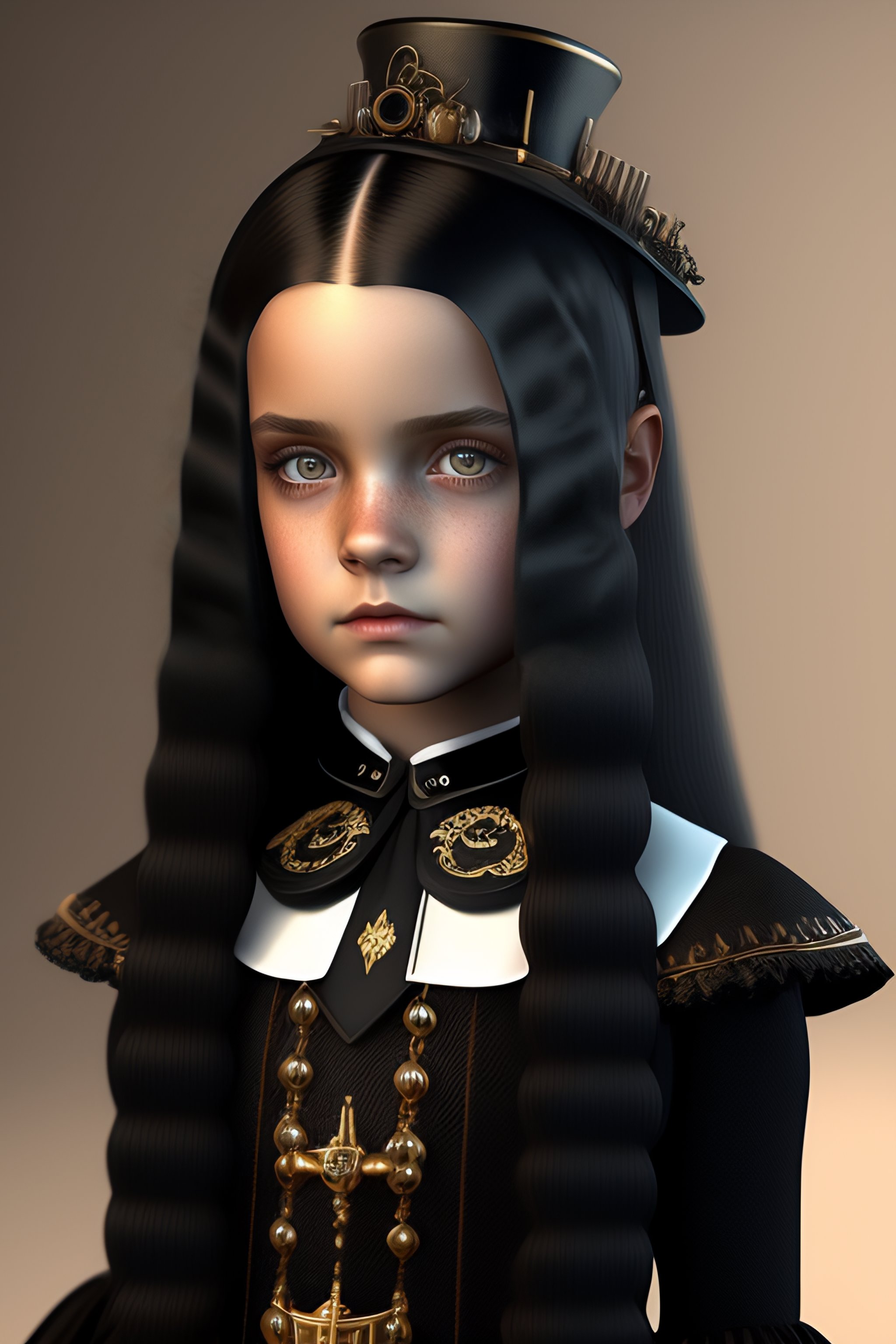 Lexica - Young stunning Wednesday Addams sad expression wearing ...