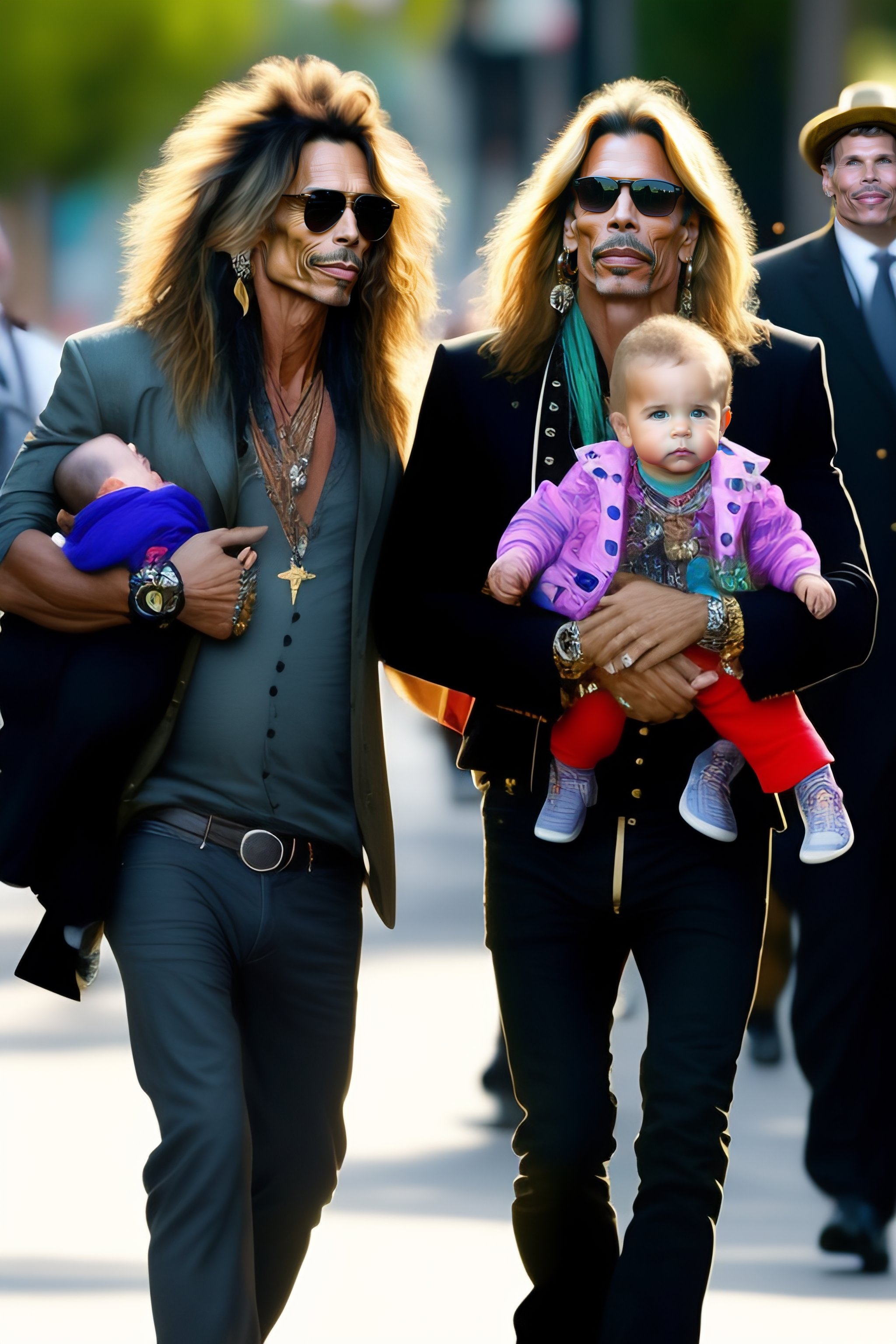 Lexica - Steven Tyler holding a baby Steven Tyler while holding hands ...