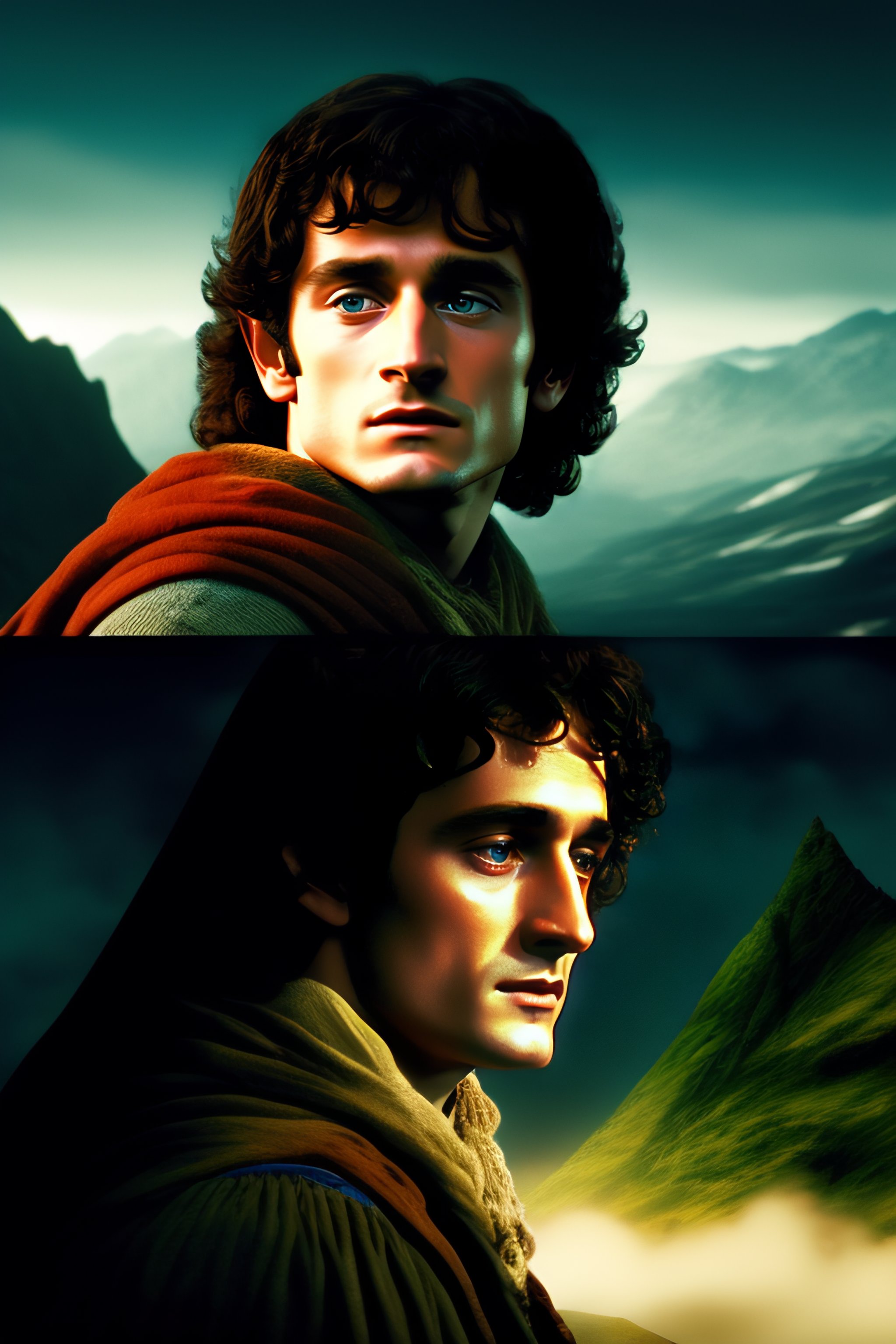 Lexica - Frodo baggins in lord of the rings, in 80s style dark mythical ...