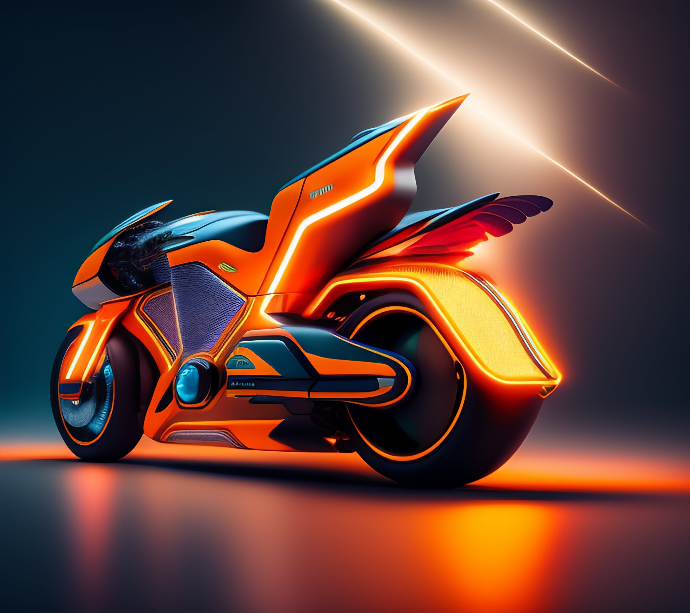 Lexica - Bright lay flash photograph of a futuristic electric flying ...