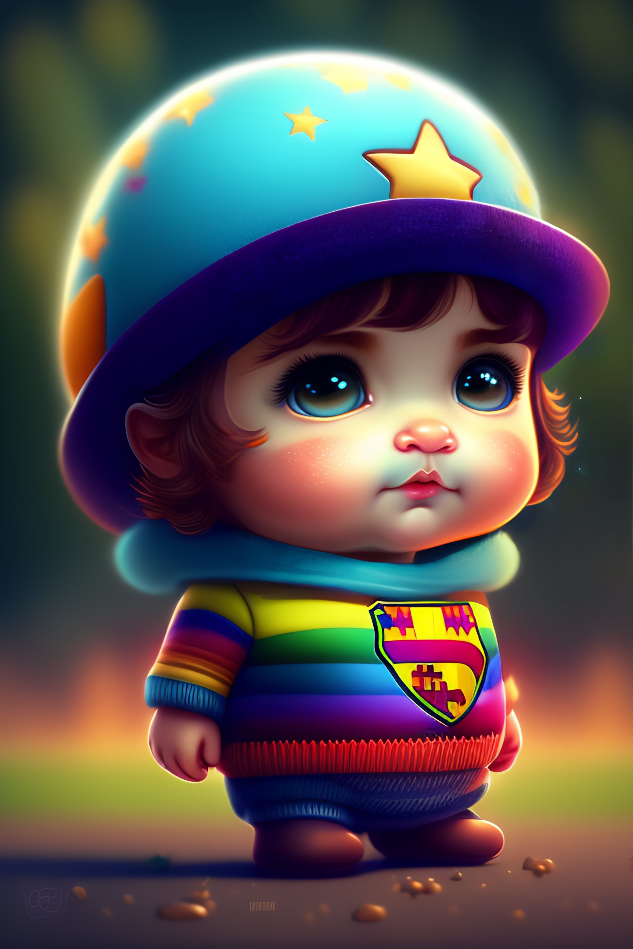 Lexica - CUTE AND ADORABLE CARTOON MESSI BABY RHEA, FANTASY, DREAMLIKE ...