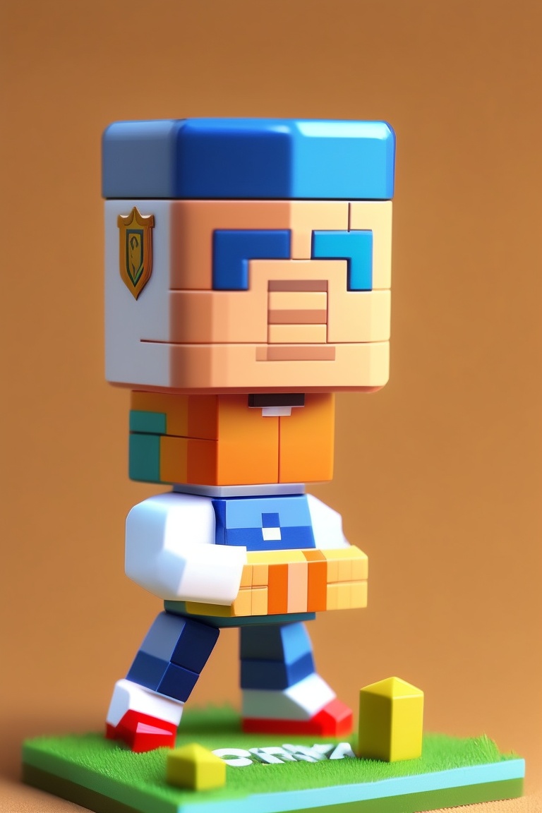 Lexica - Ronaldo figurine, role-playing game, blocky, 2d