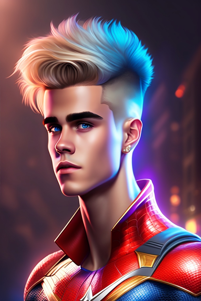 Lexica - Justin Bieber is the superhero Spider-Man, fighting crime ...