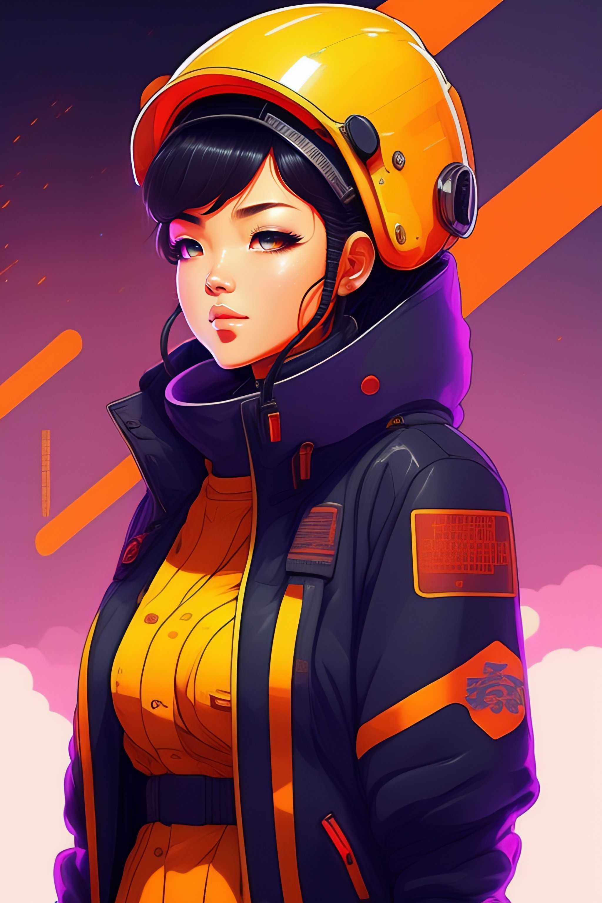 Lexica - A firefighter cyborg ,style of Laurie Greasley, studio ghibli ...