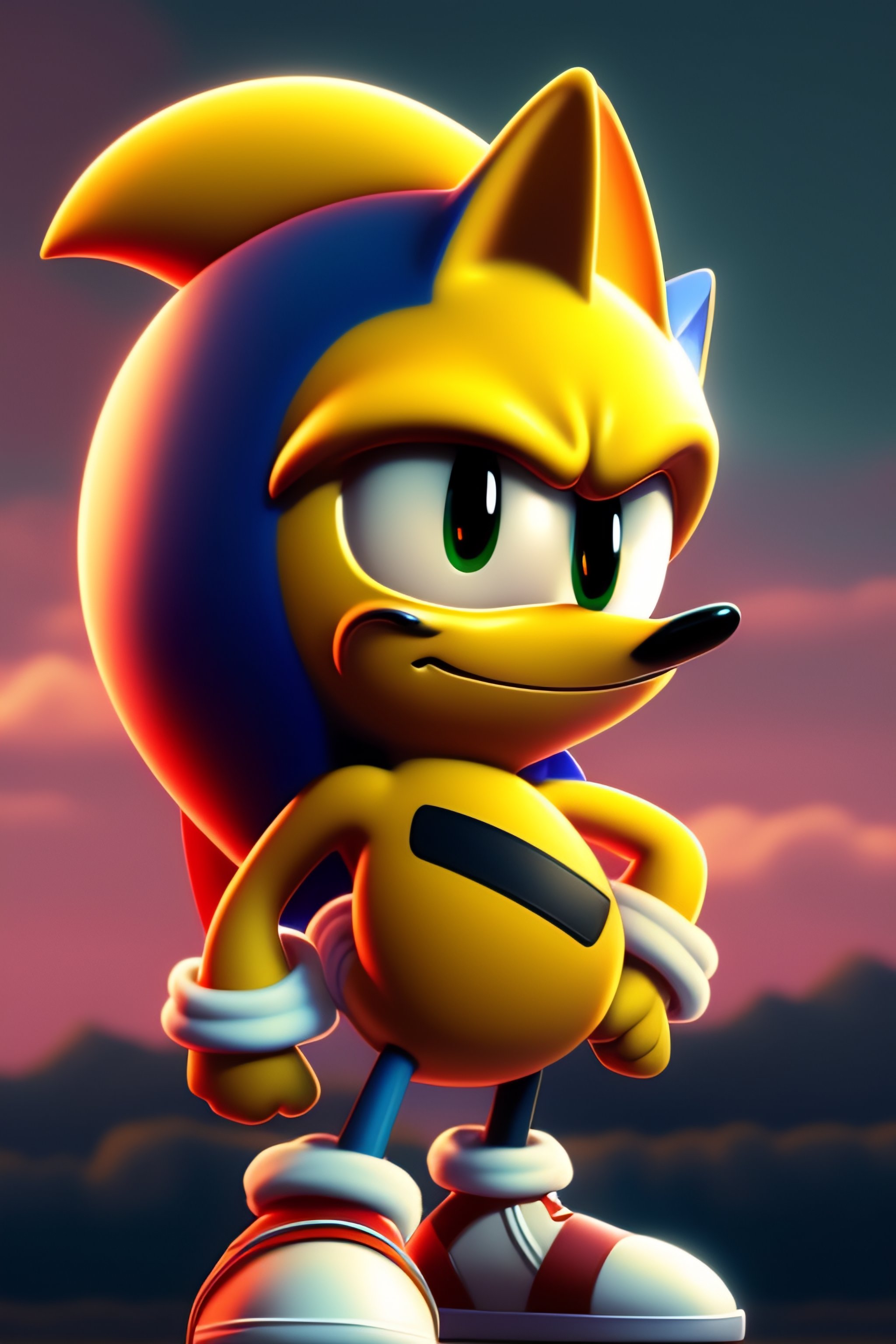 Lexica - Sonic as a simpsons character