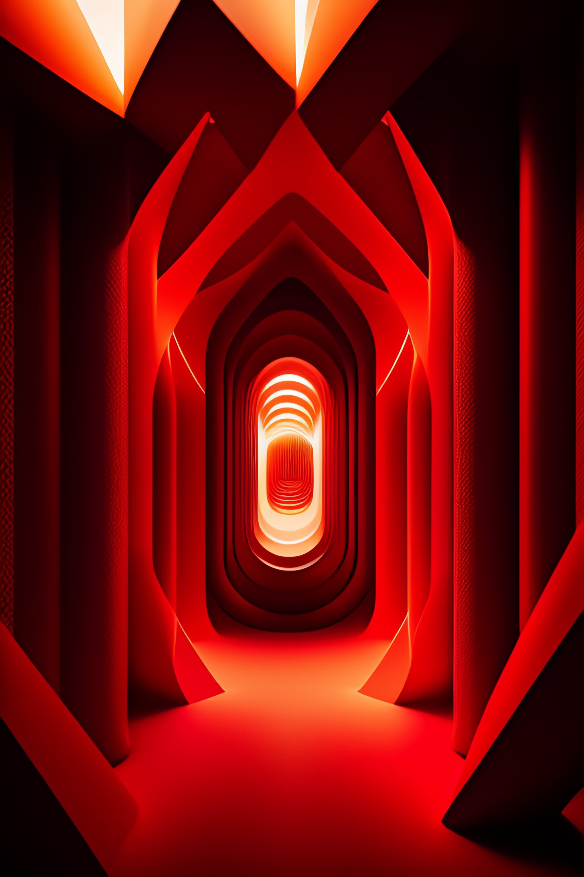 Lexica - Social media feed, different pictures, different shapes, red maze