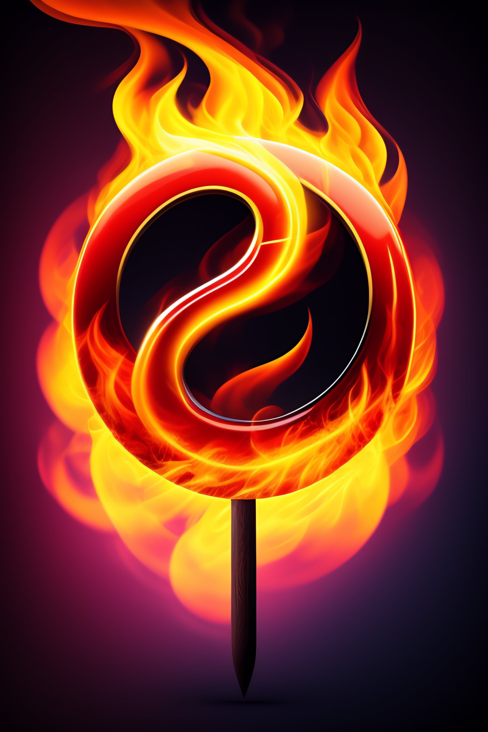 Lexica - Brand identification symbol for a flaming bat amusement center ...