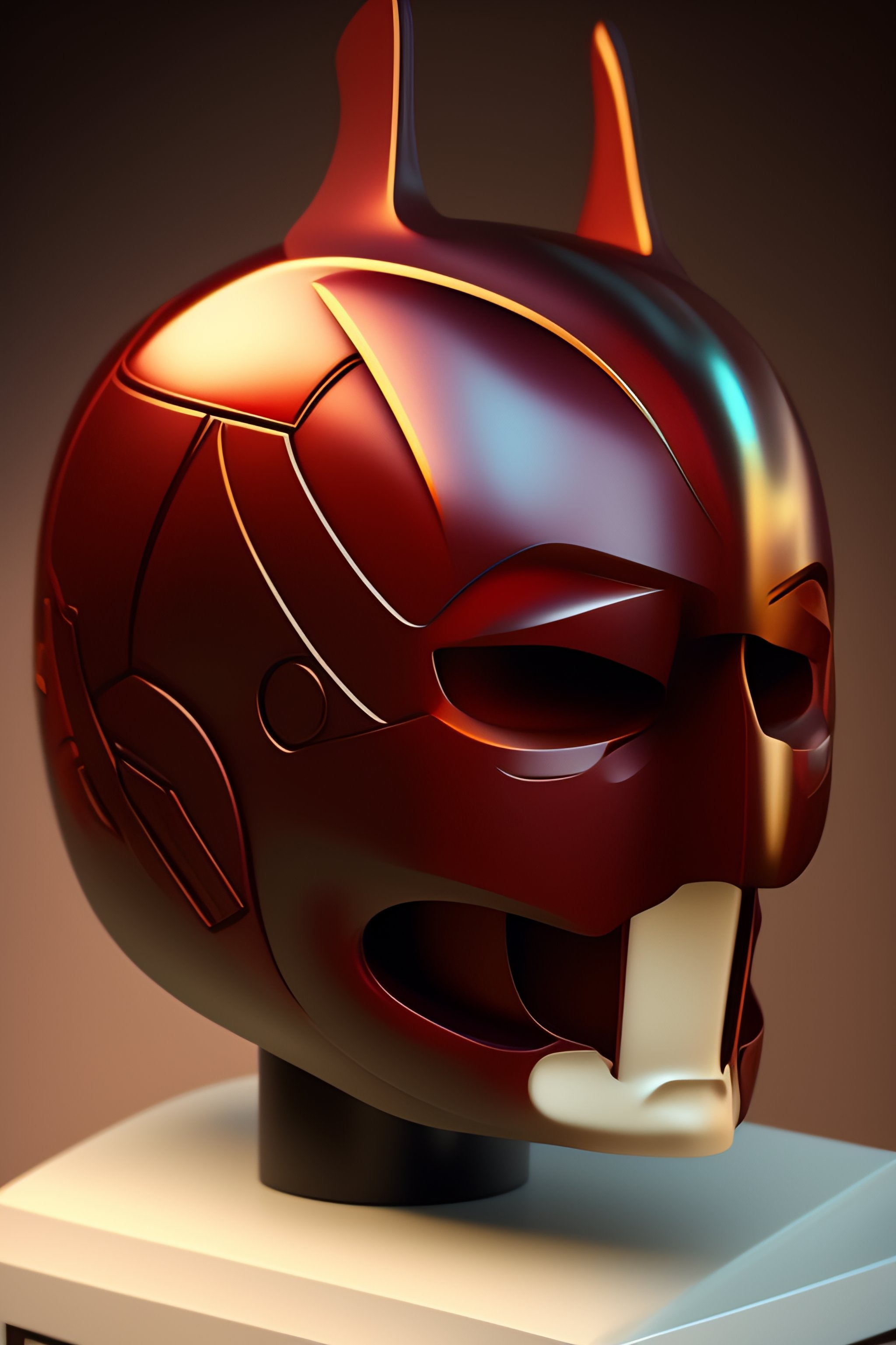 Lexica - DC Universe Batman helmet made of walnut wood, intricate ...