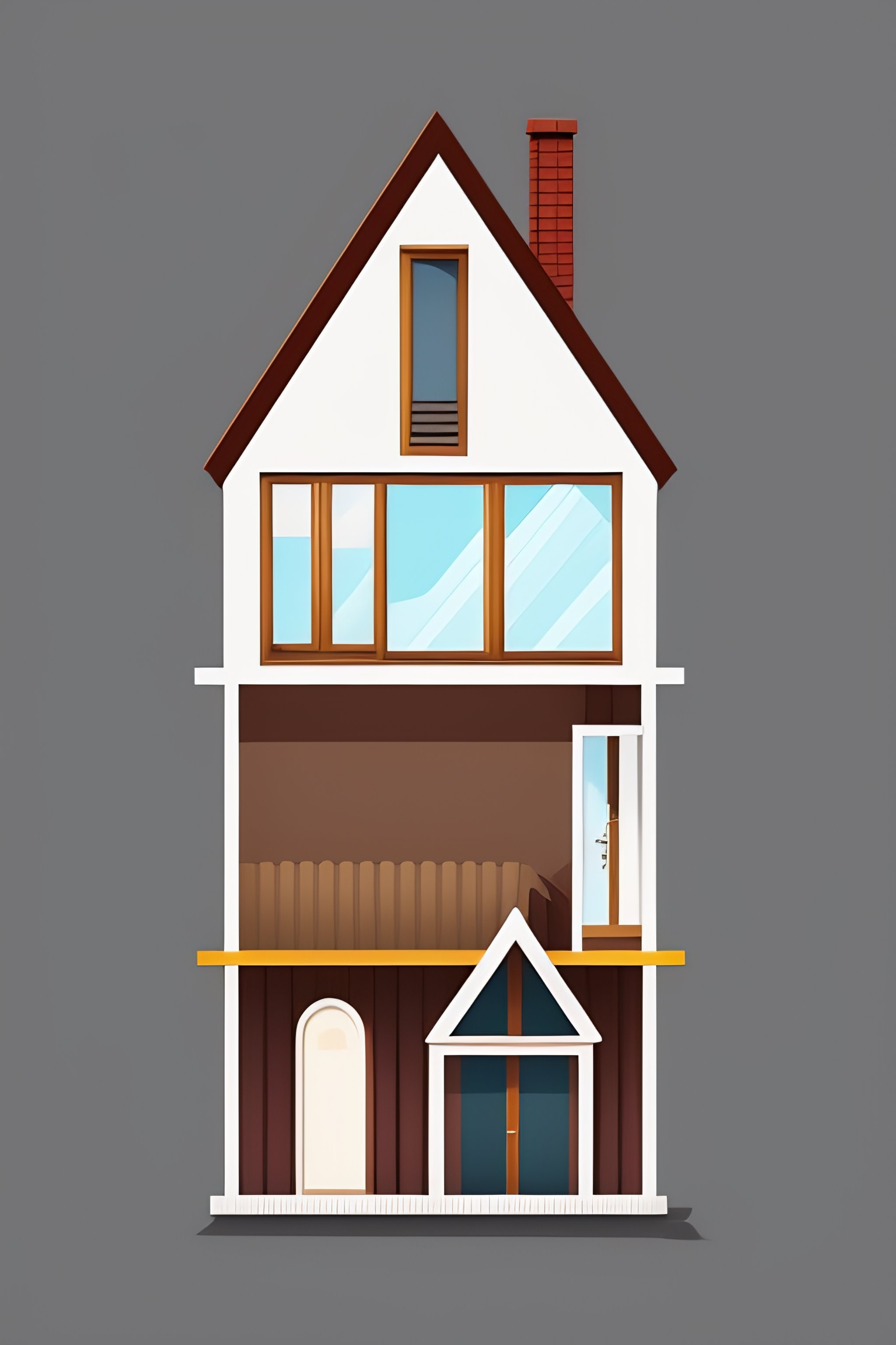 Lexica - House and a building, minimalistic, vectorized logo style