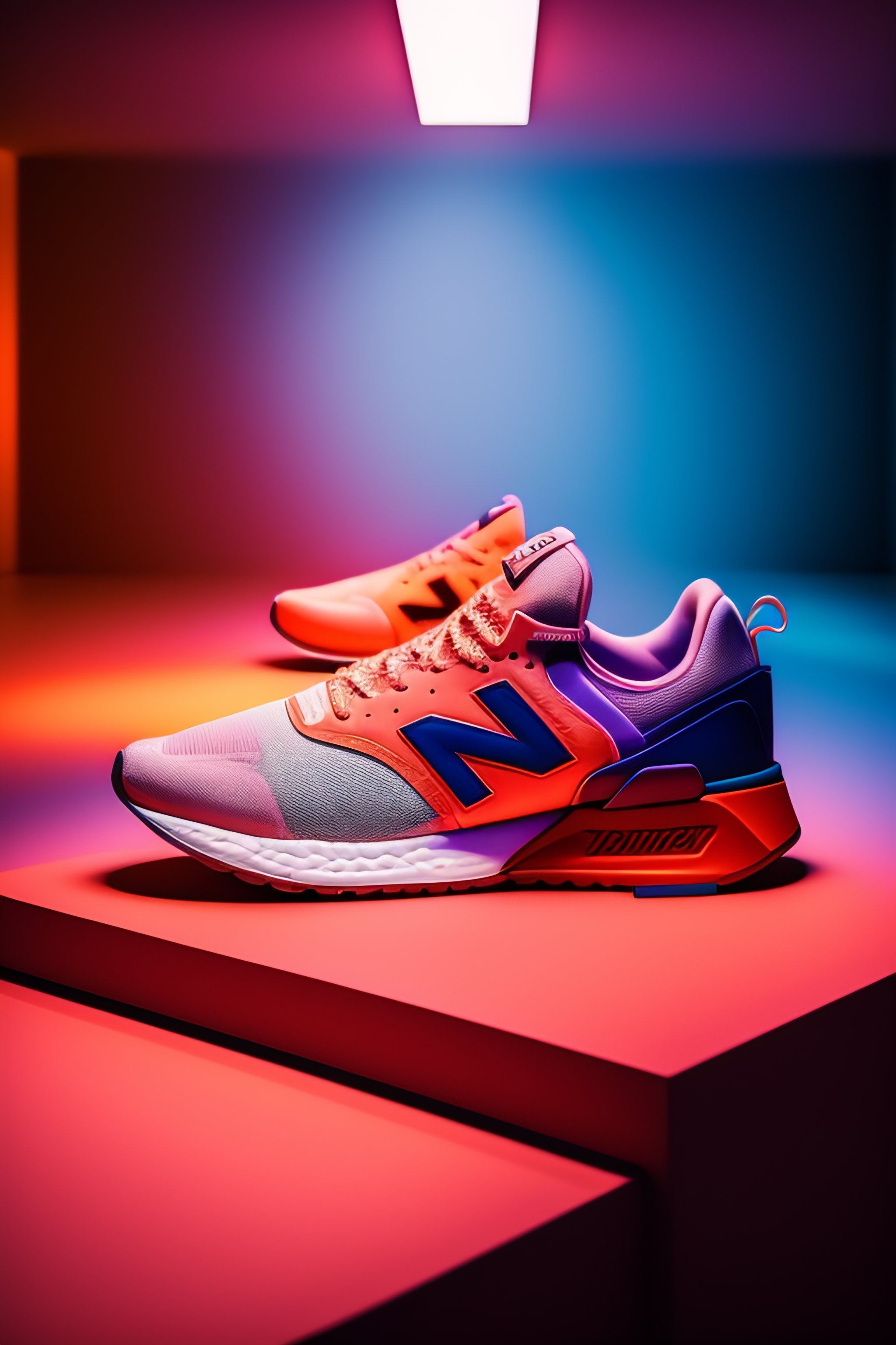 Lexica - A photo of new balance sneakers beautiful gradient lighting in ...