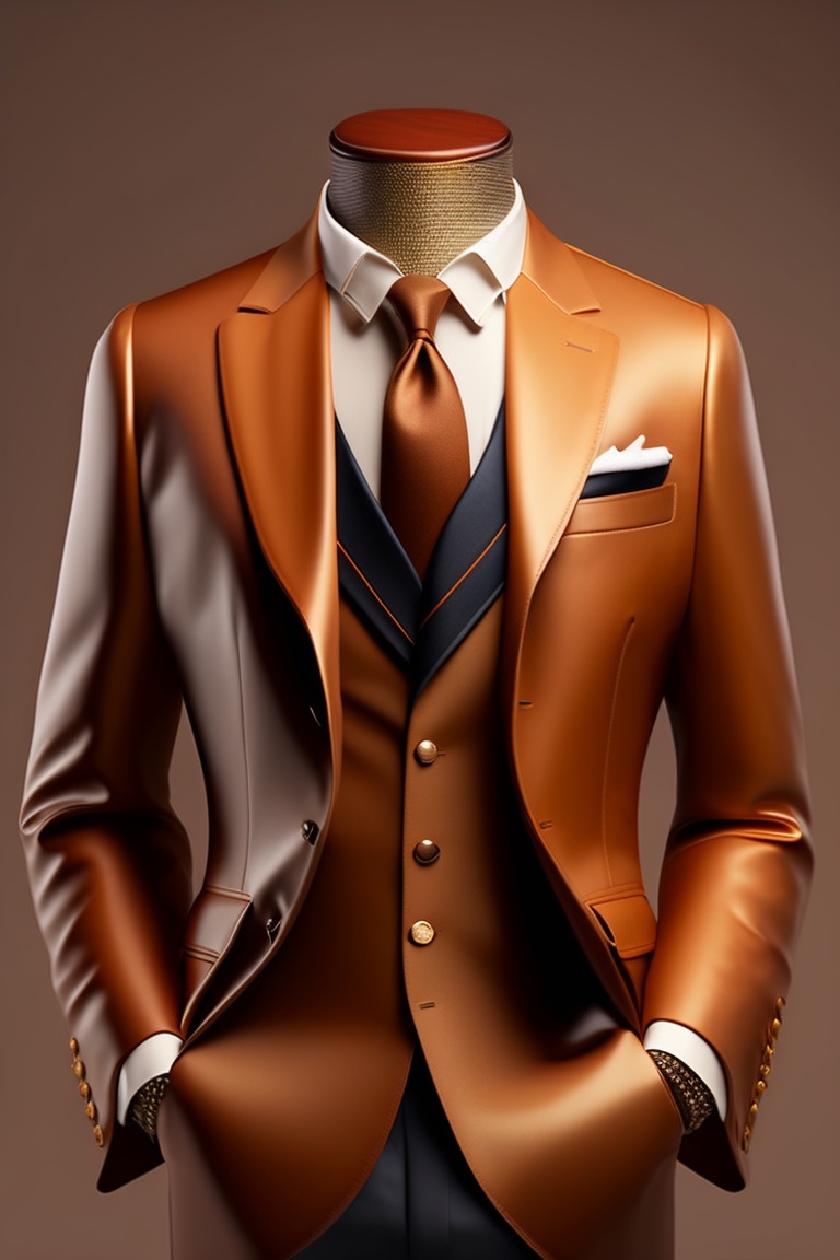 Lexica - Old business man , rich jacket, brown blach white background