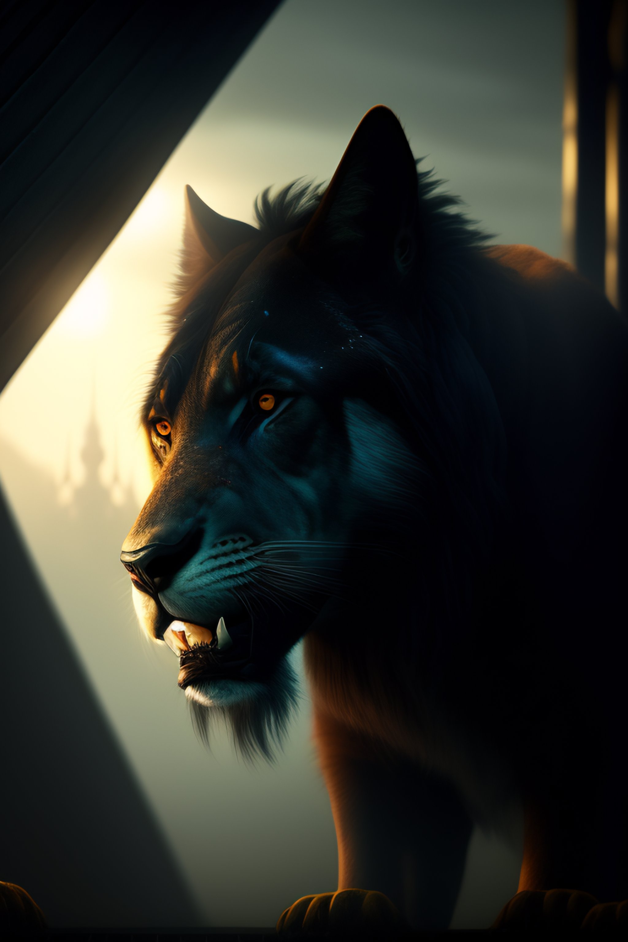 Lexica - A horrible ugly beast in the shadows looking for someone