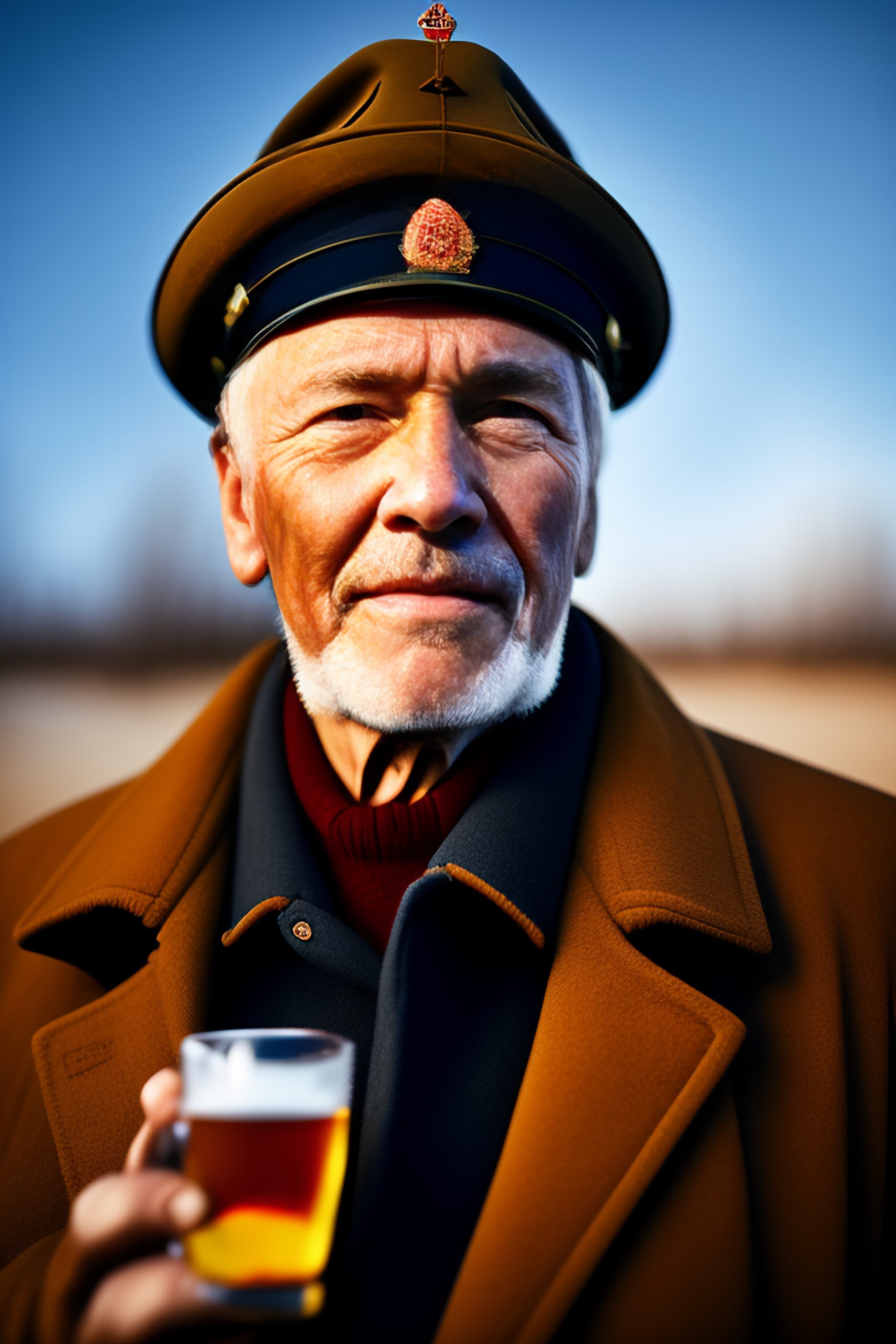 Lexica - Exact portrait of a bald man, 67 years old, that knows Russian ...