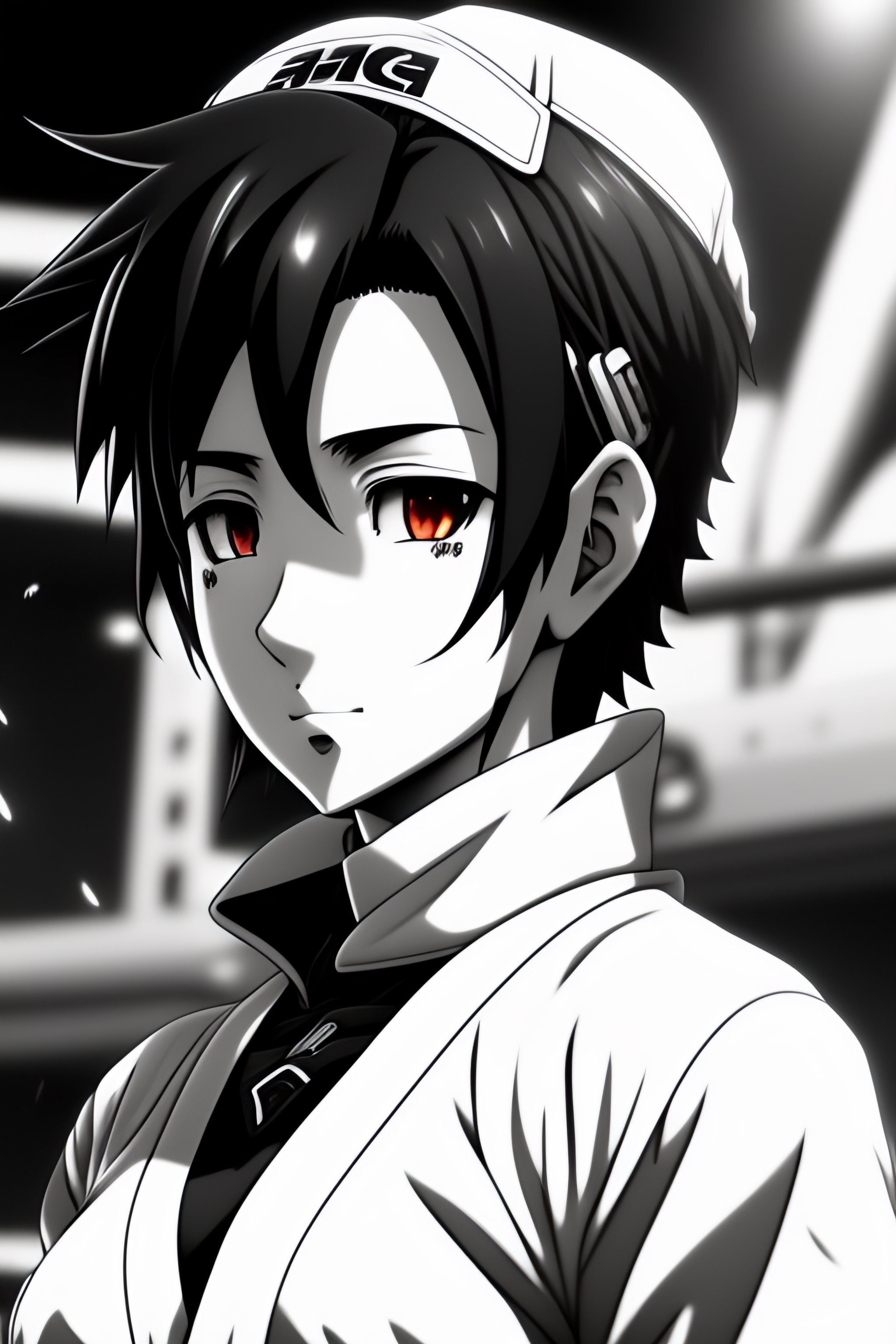 Lexica - Ikari Shinji,anime, black and white style,ACG,hdr,4k,8k