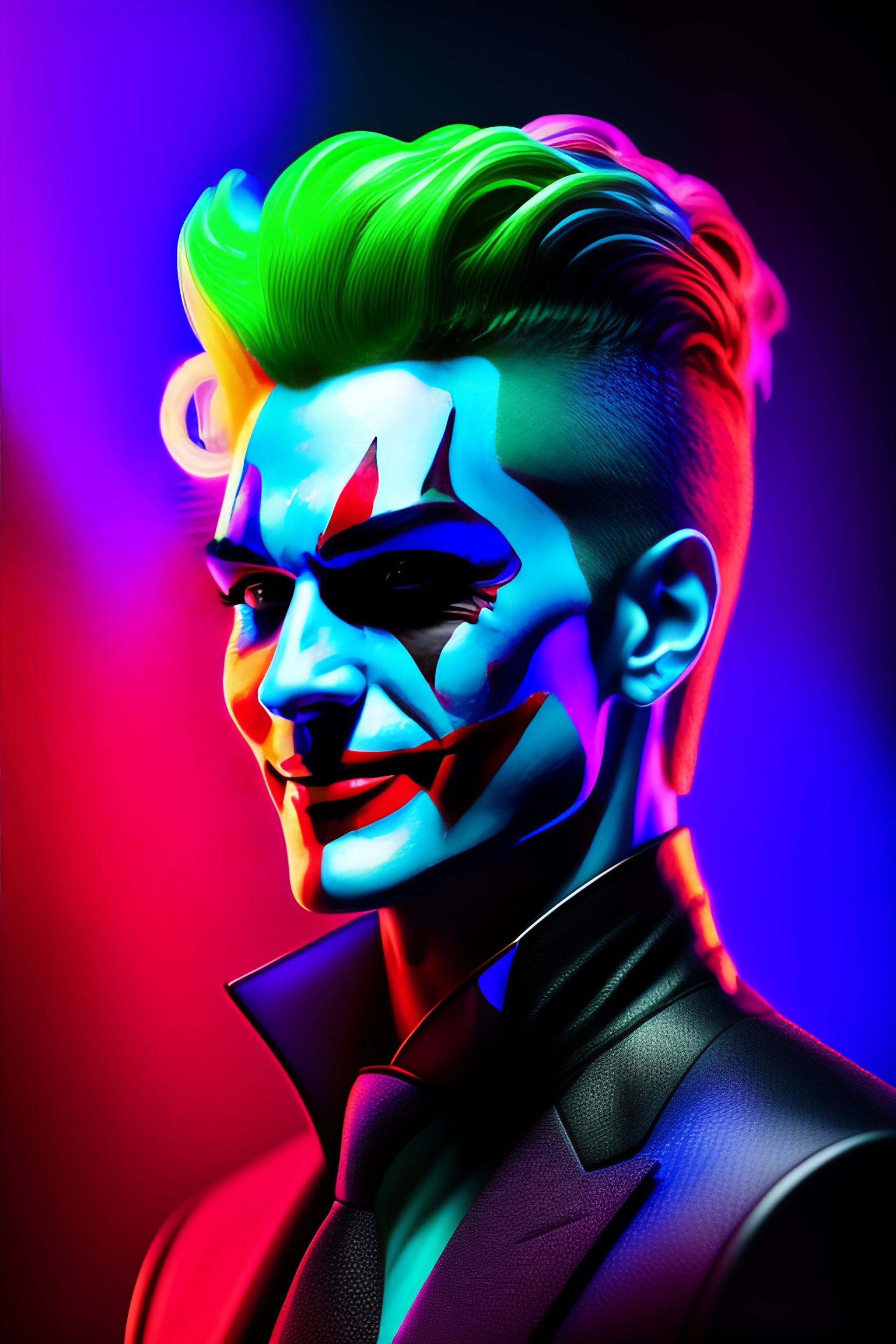 Lexica - Joker colorful 3d hyperrealistic::5 carbon fiber::5 cyberpunk ...