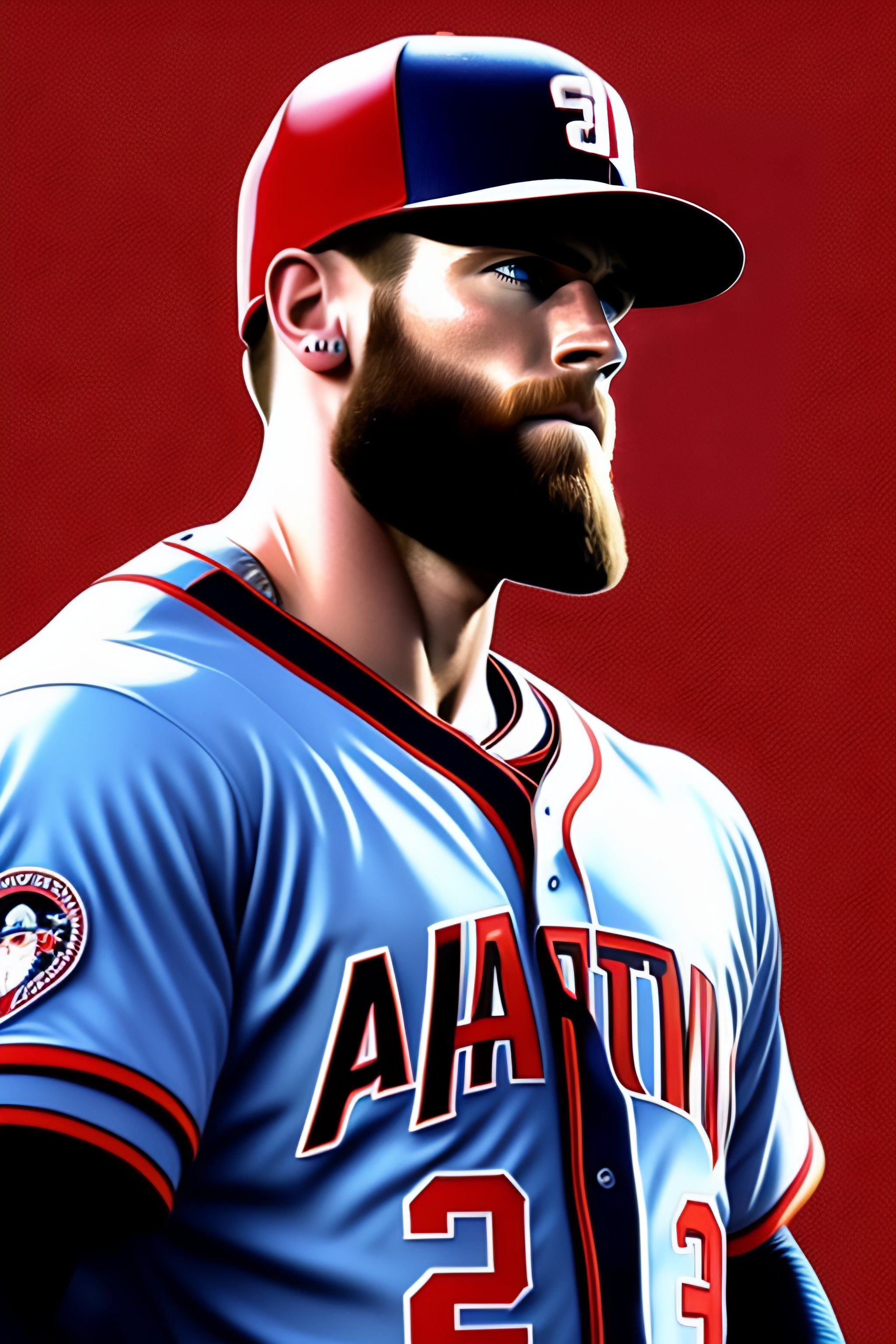 Lexica - Bryce Harper front portrait, 8 bit style