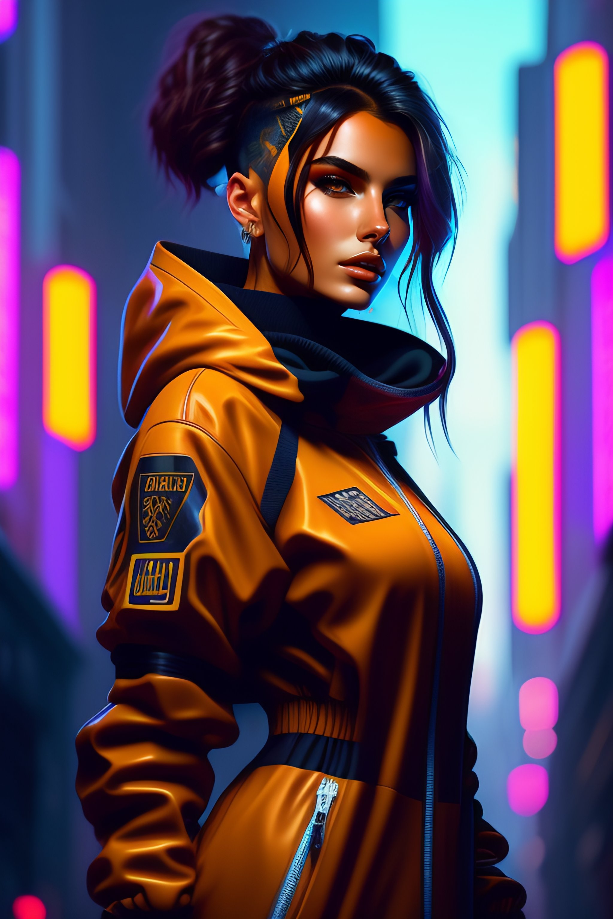 Lexica - Emily ratajkowski wearing cyberpunk streetwear, detailed ...