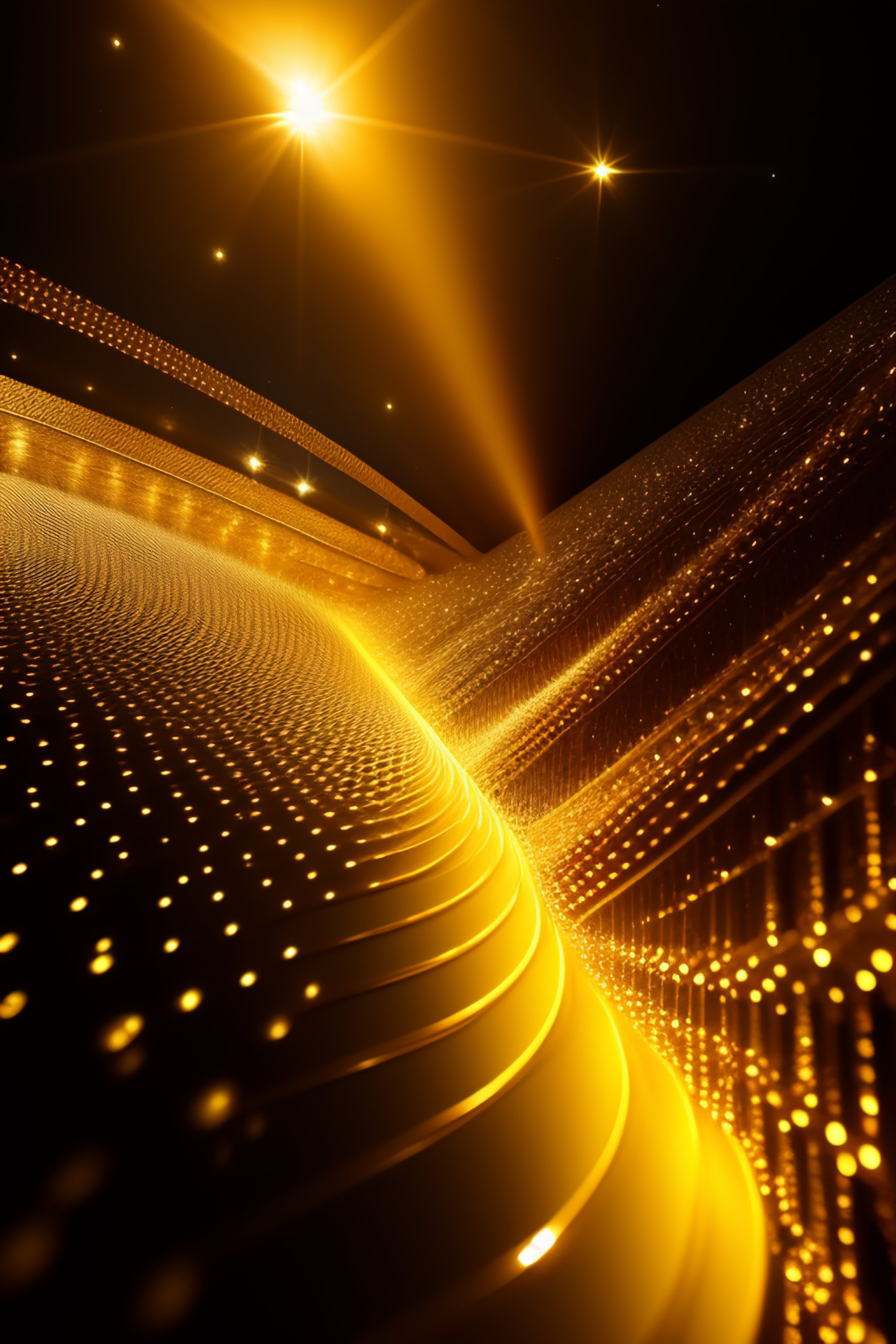 Lexica - A golden wall with an apparatus with beautiful golden strings ...