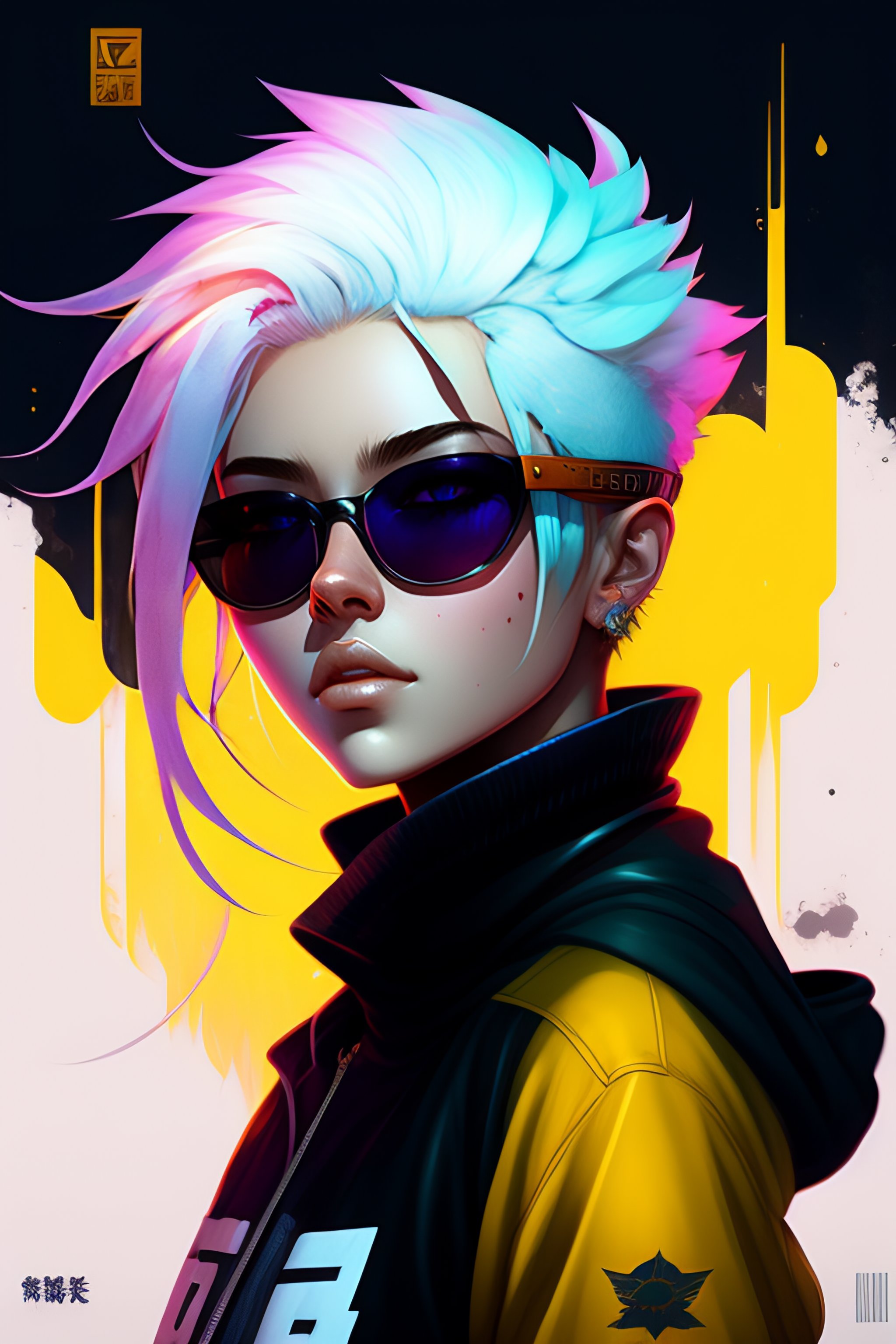 Lexica - Highly detailed portrait of a sewer emo punk lady student ...