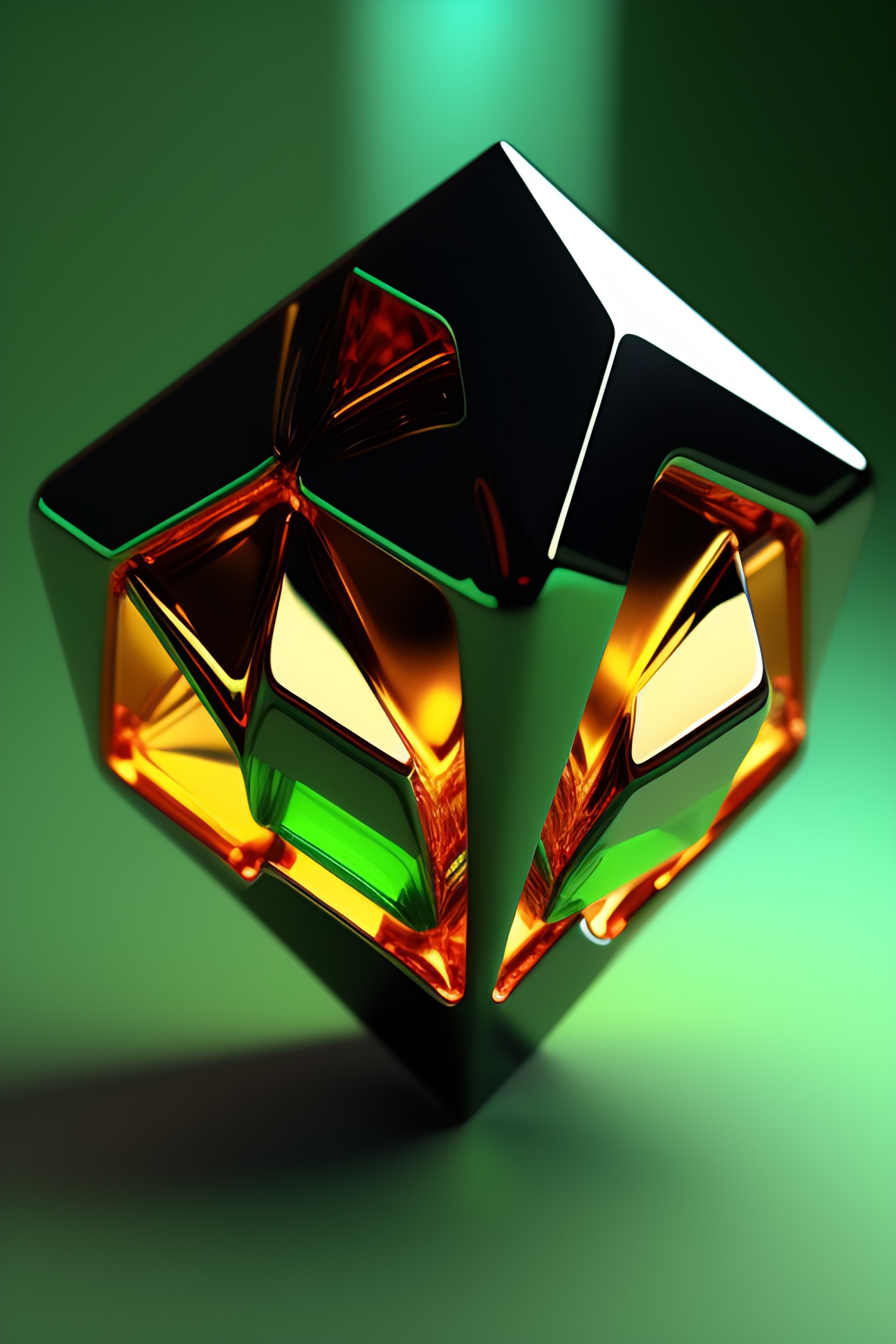 Lexica - A photorealistic render of a metallic crystalline spiky ...