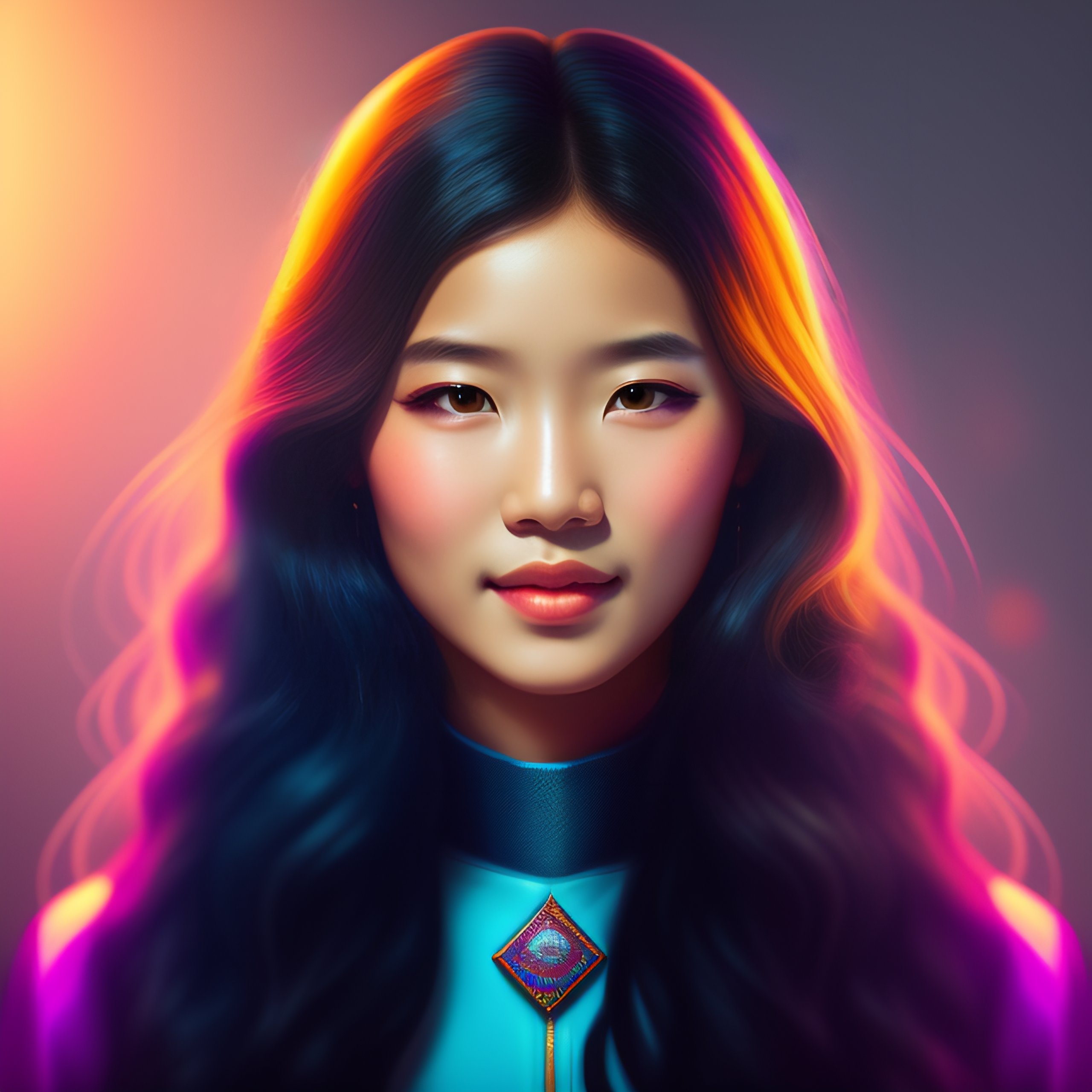 Lexica - Girl avatar,portrait light color