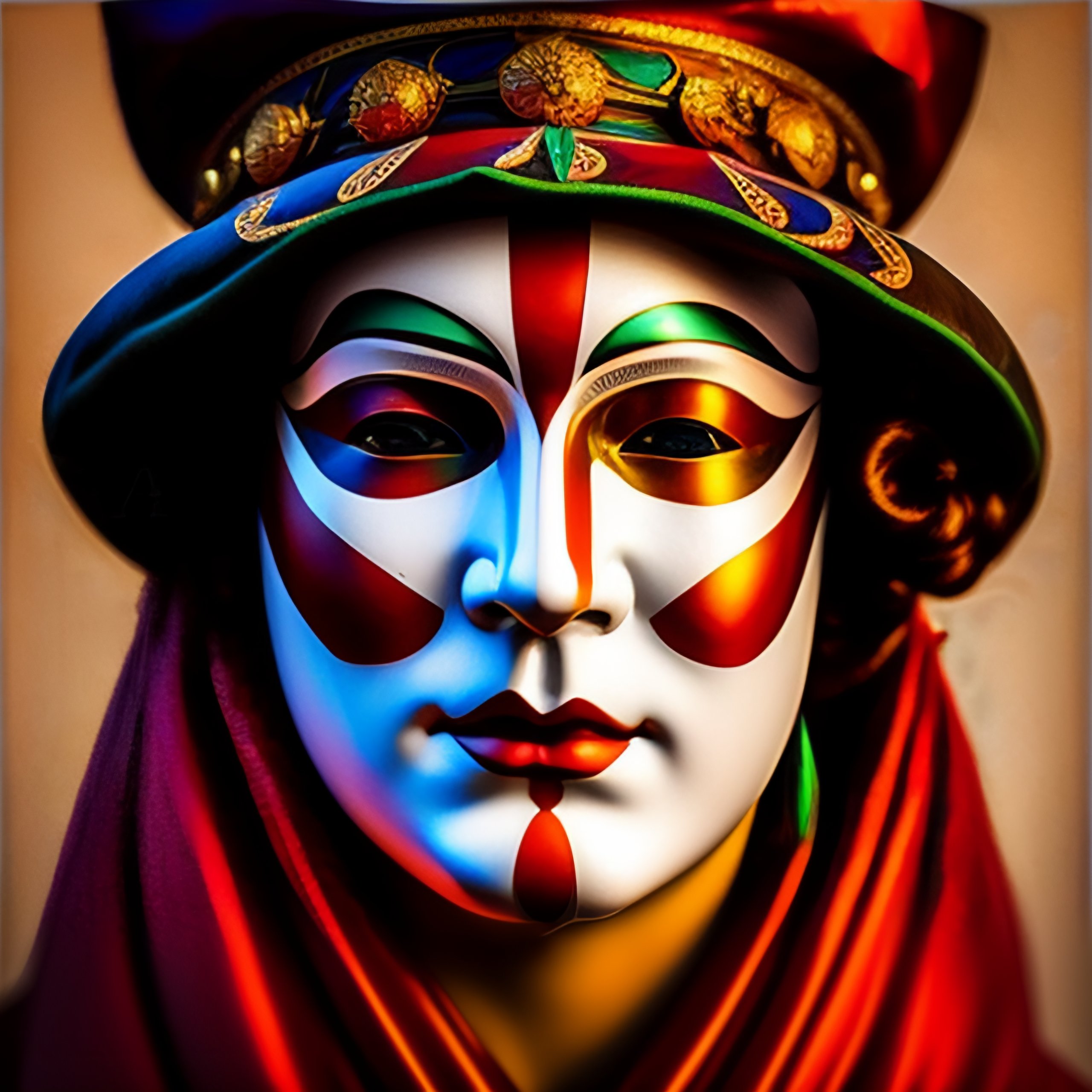 Lexica - A beautiful crying mask from venice carnival, medieval italian ...