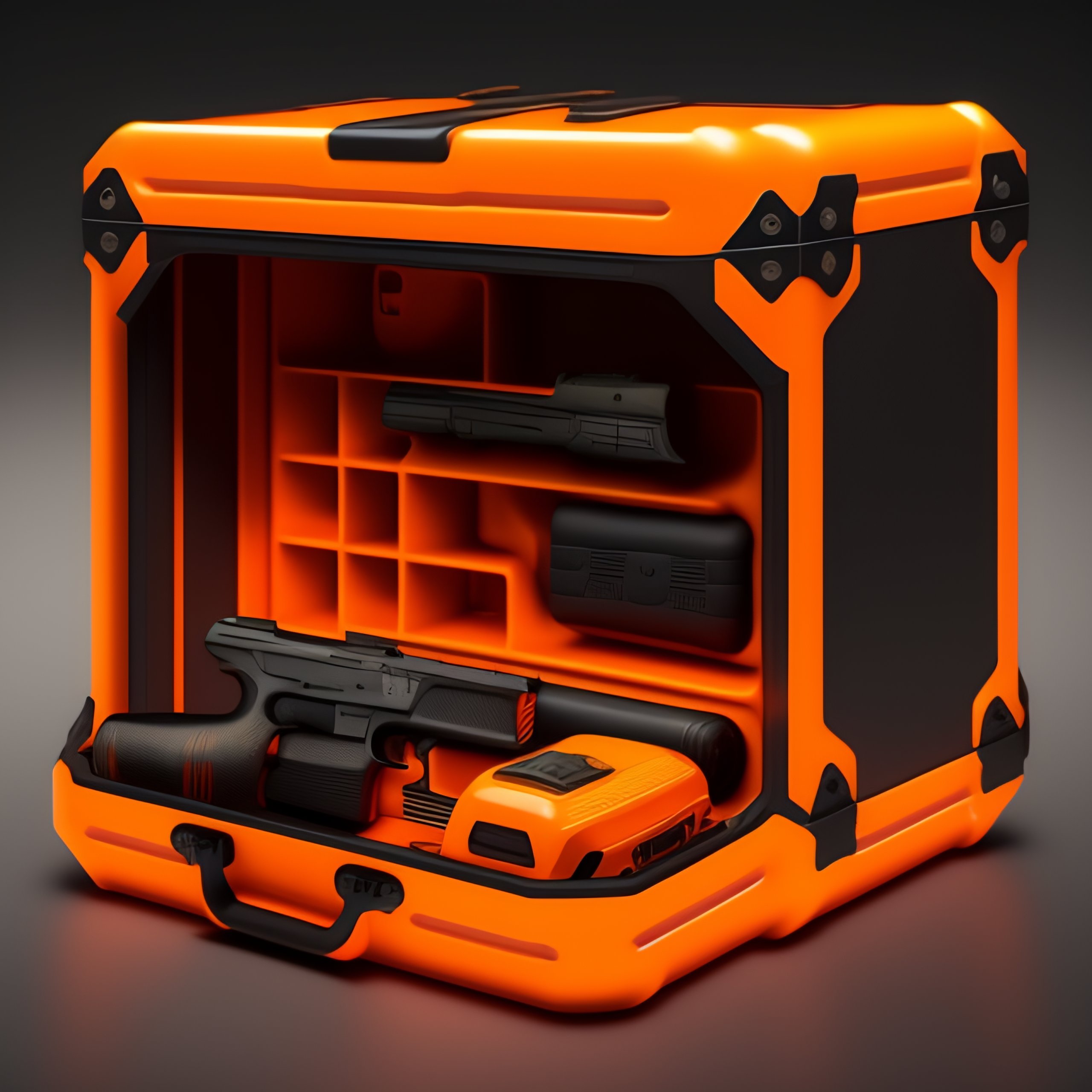 Lexica - CS-GO new deluxe box case closed with padlock, orange color ...