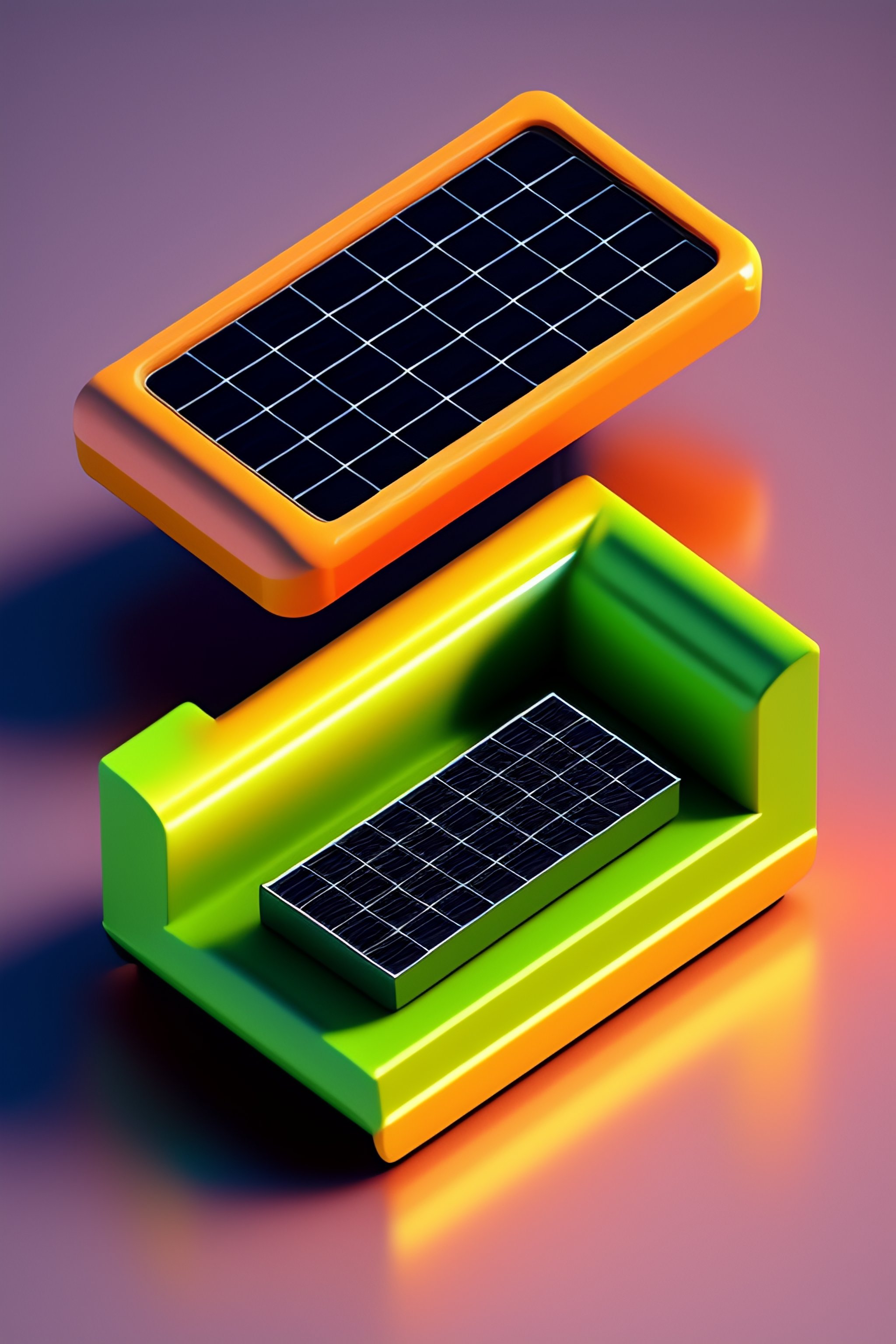 Lexica - 3d isometric solar power board