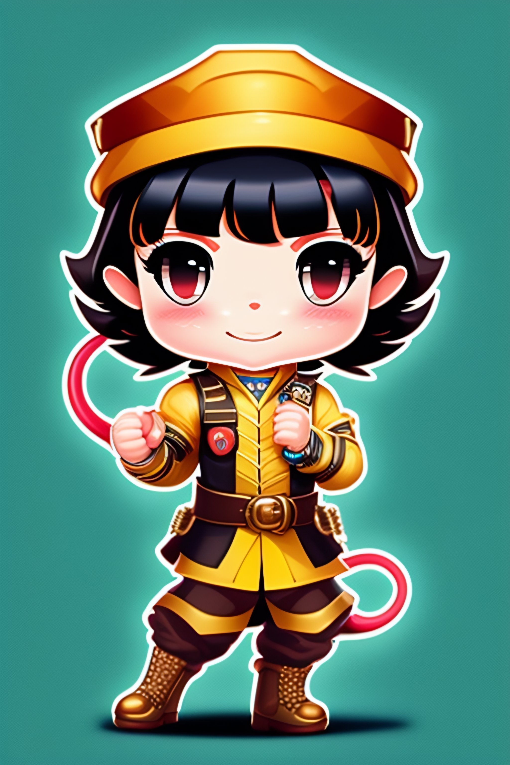 Lexica - Cute chibi snake dancing