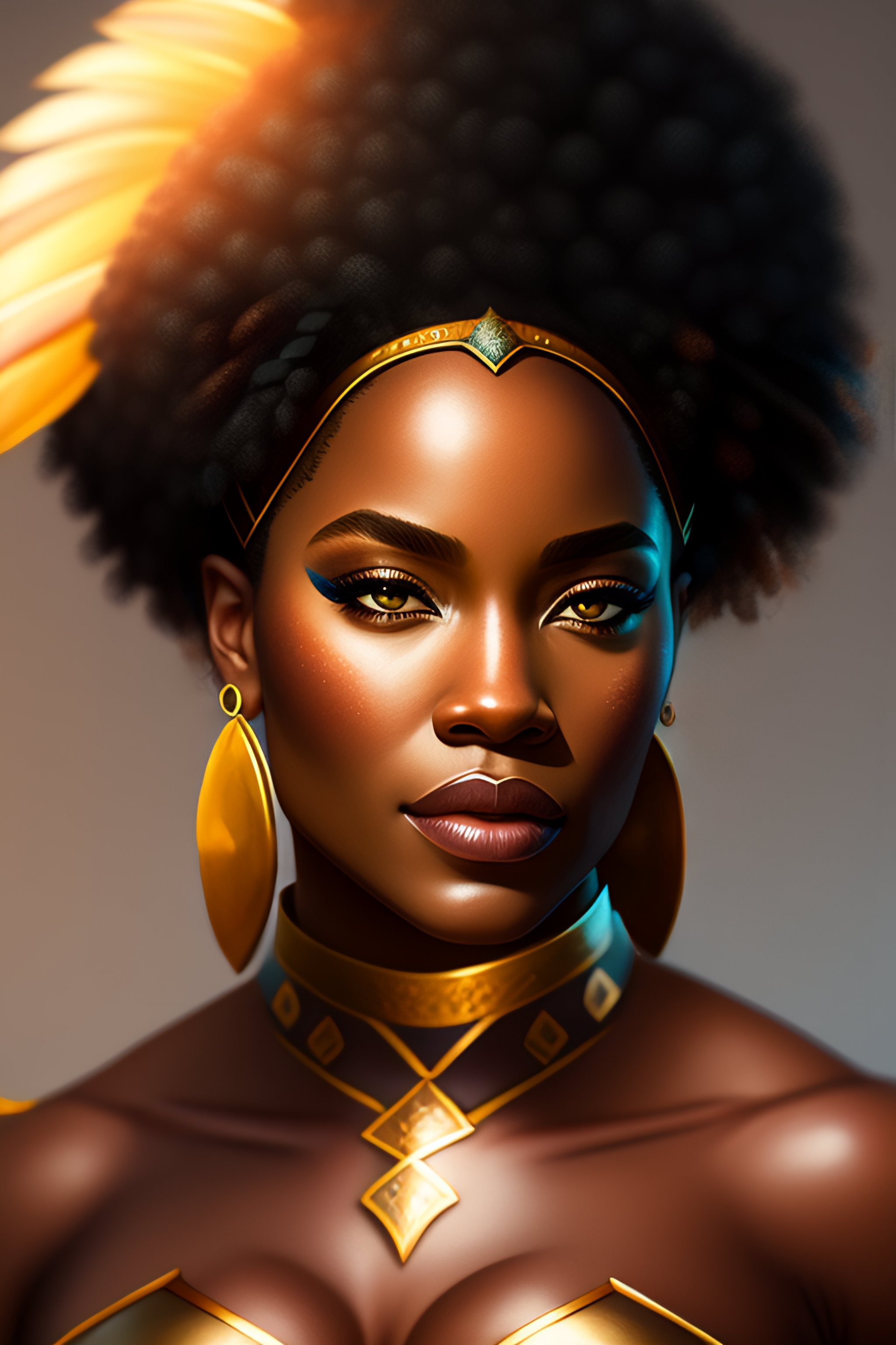 Lexica - A light-skinned african american woman as amazon valkyrie ...