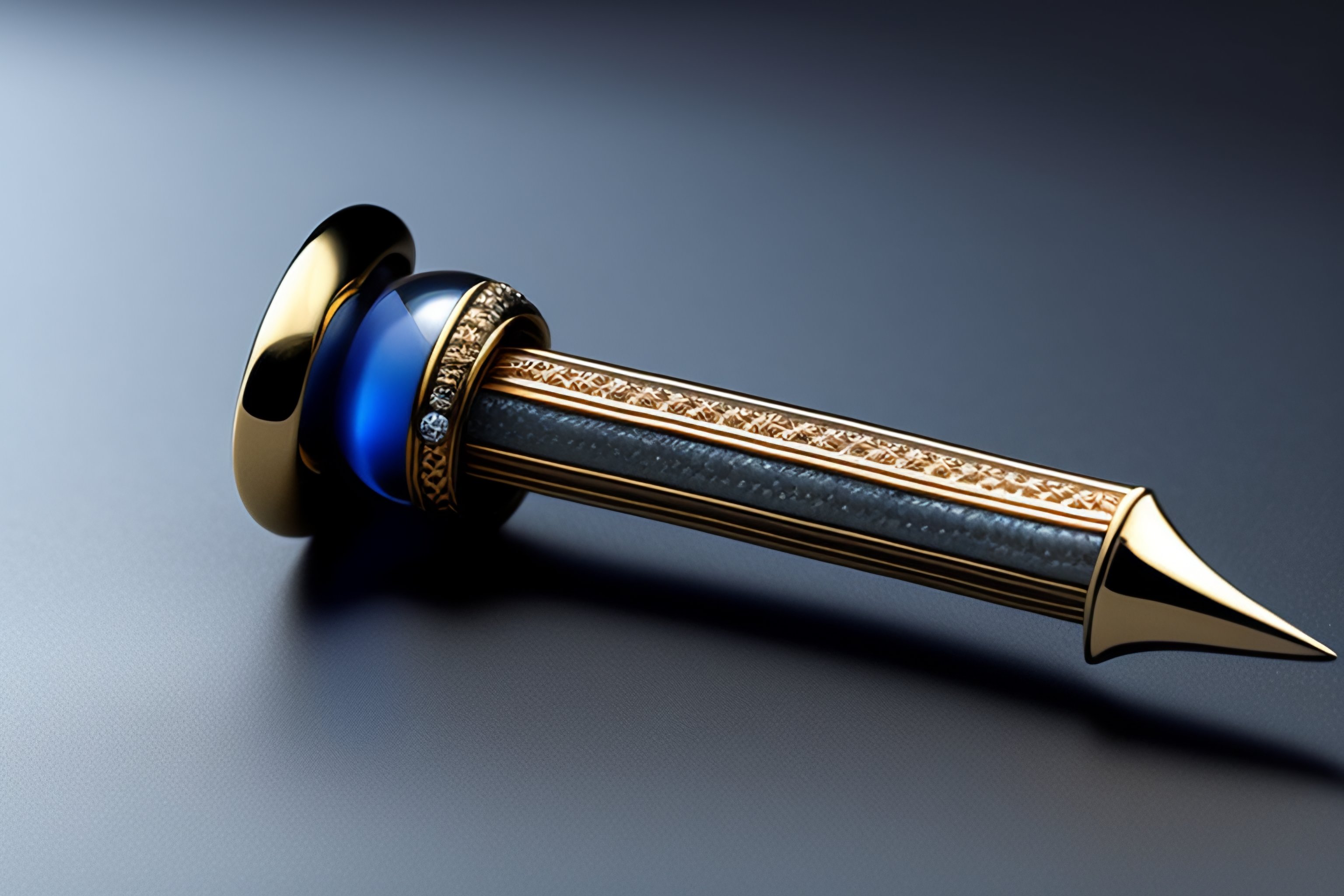 Lexica - Vertical sword jewel with grey background