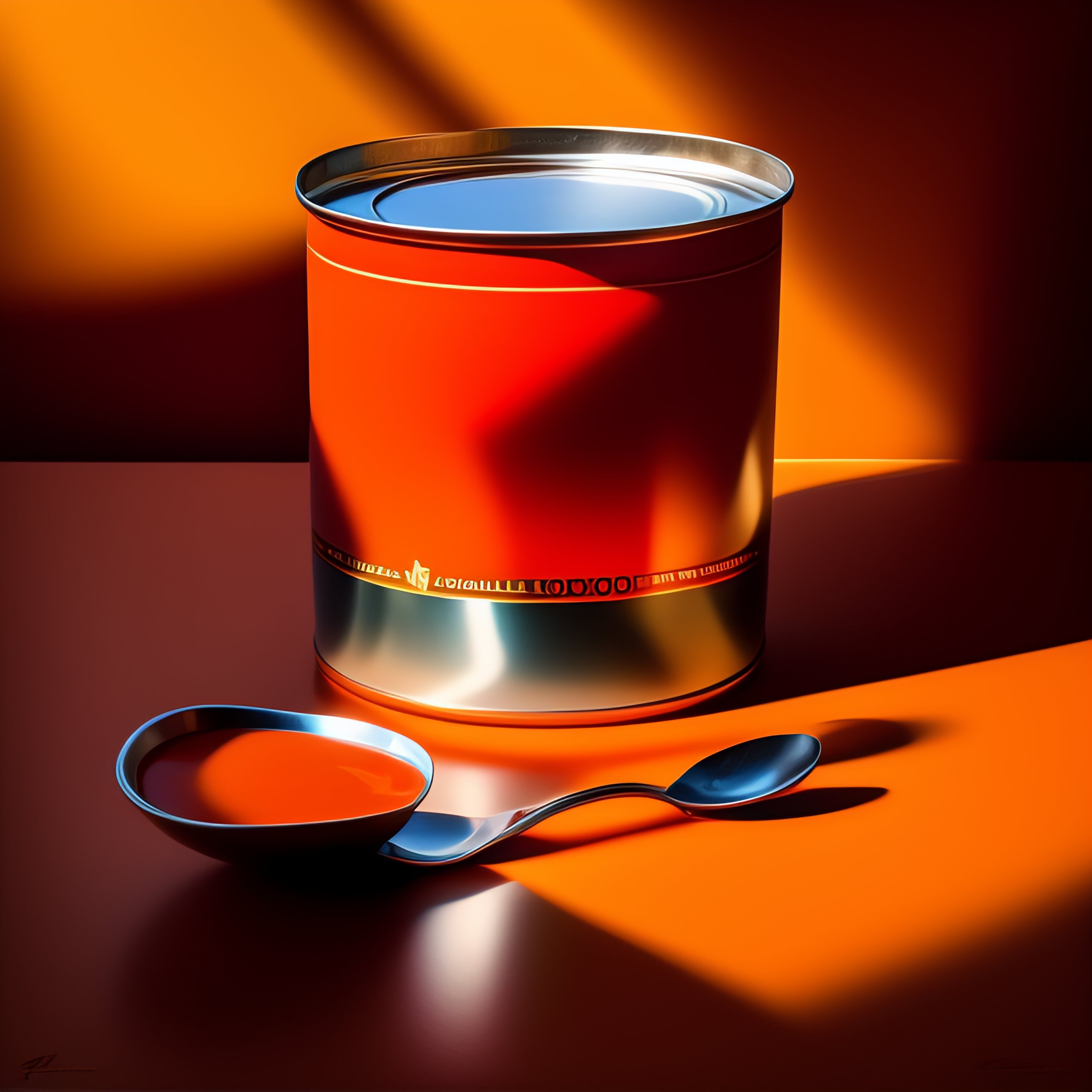 Lexica - Still life with overlapping a can of campbell tomato soup, an ...