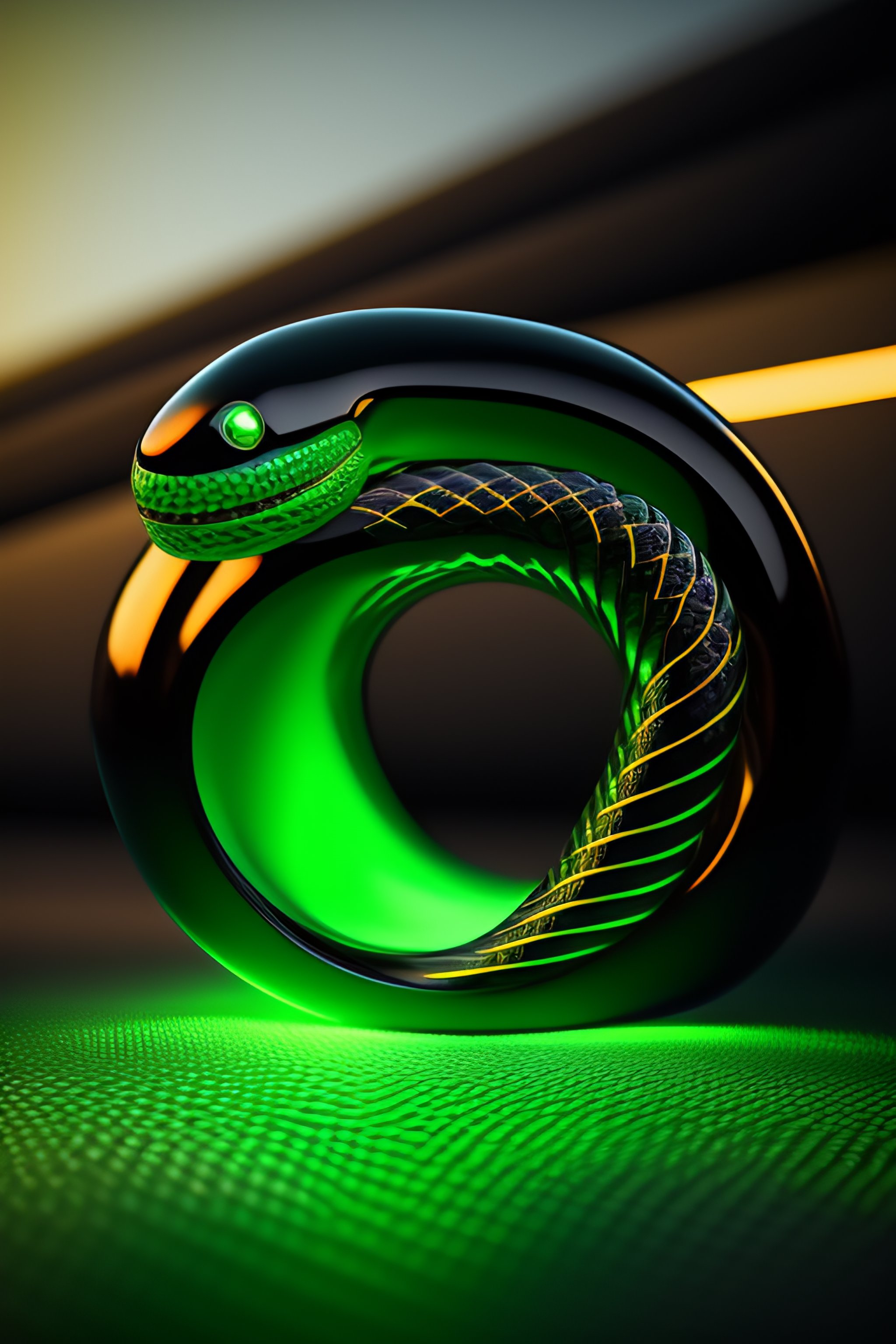 Lexica - Black and green symbol, snake symbol by style of adam ...