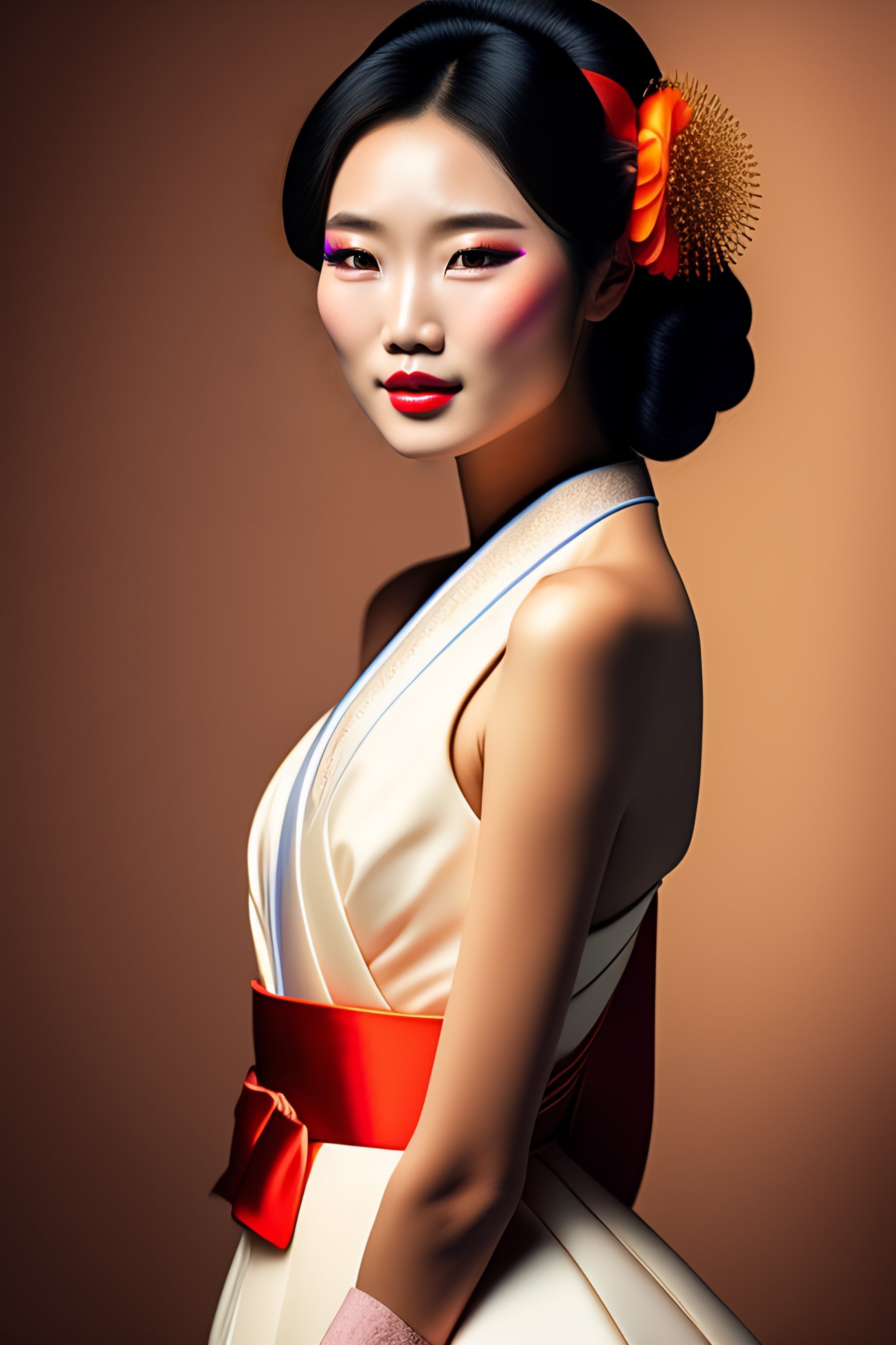 Lexica - Portrait of a stunningly beautiful, young, japanese geisha ...
