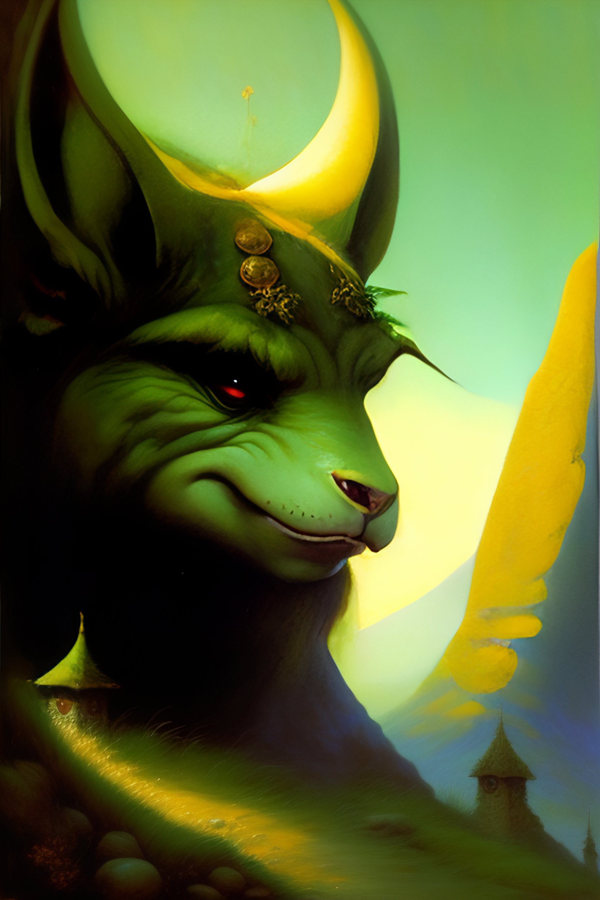 Lexica - Style of Brian Froud, trolls, painting, landscape, creepy