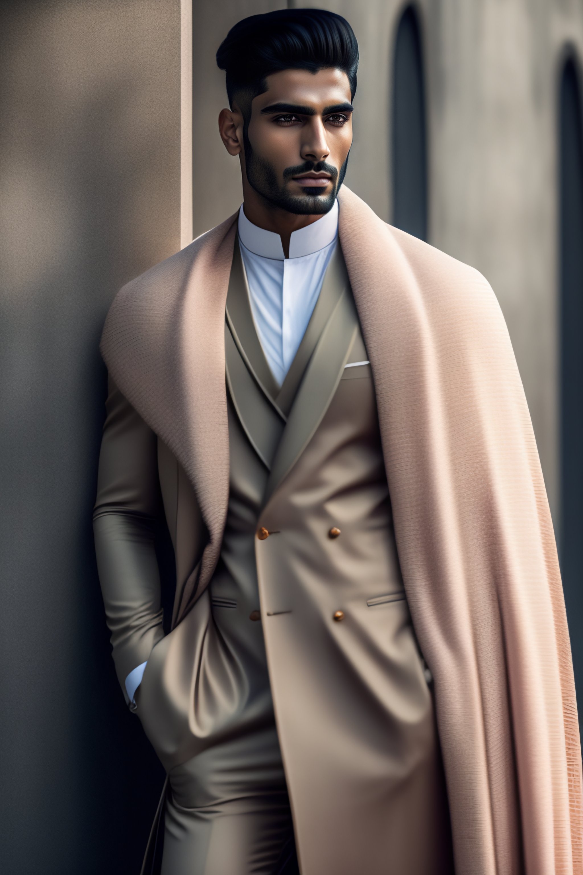 Lexica - Haute couture beautiful pakistani male, fashion model ...