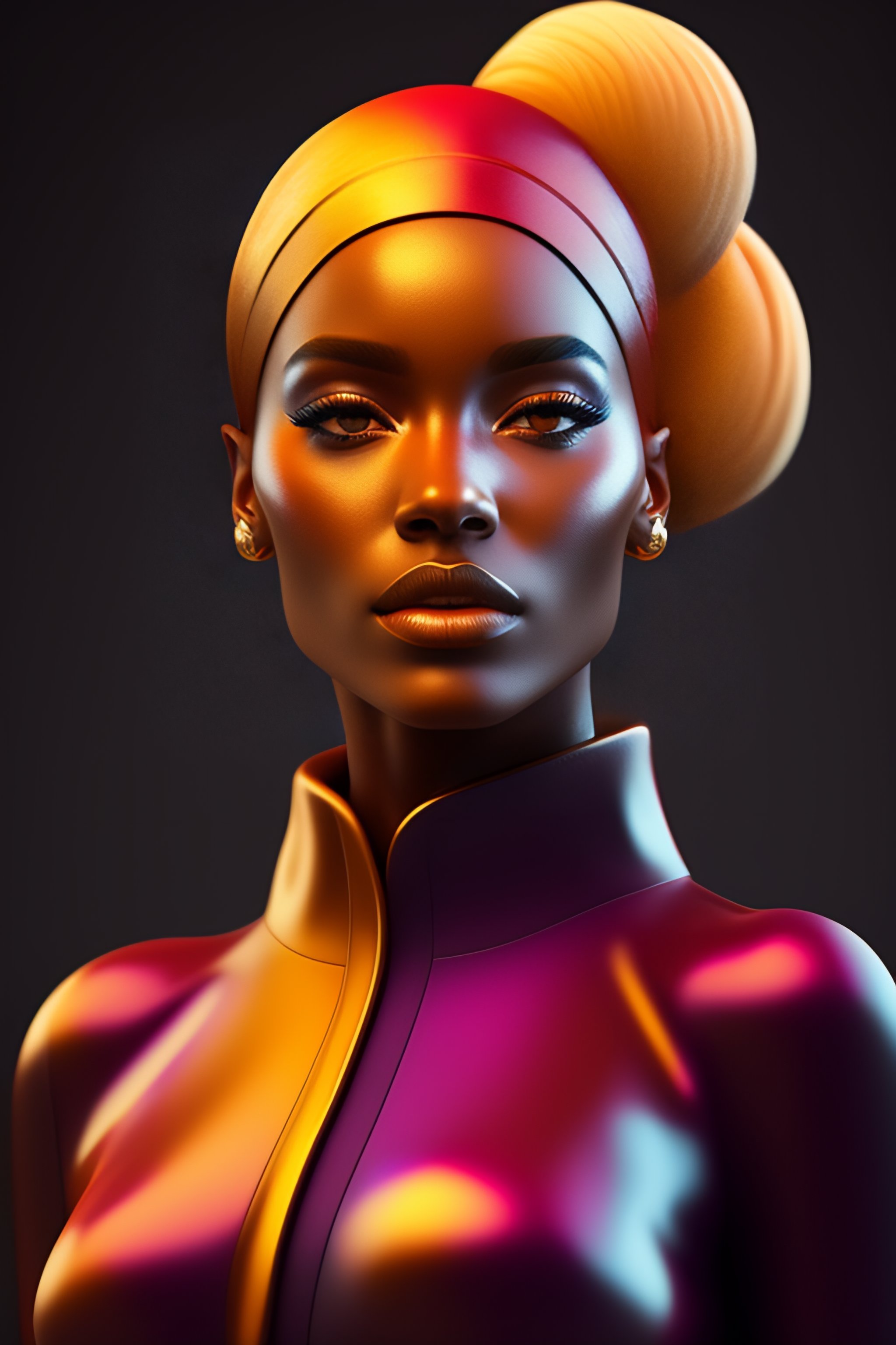 Lexica - Conceptual Artistc women Figure with Abstract colors, rococo, rococo, zbrush, behance ...