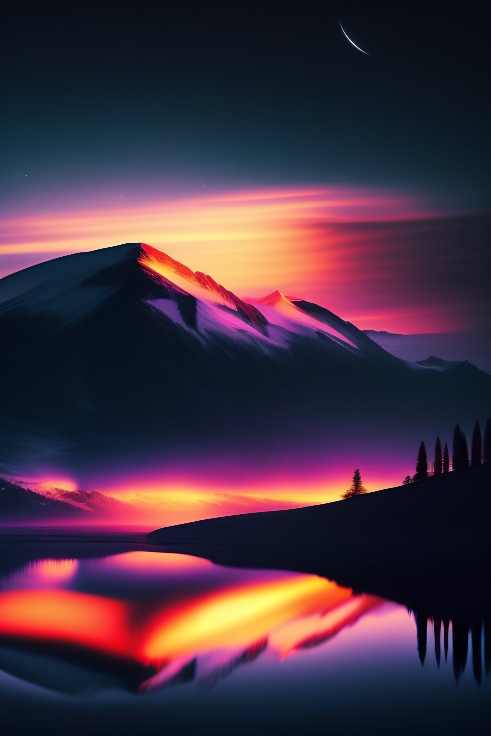 Beautiful Night Scenery Wallpaper