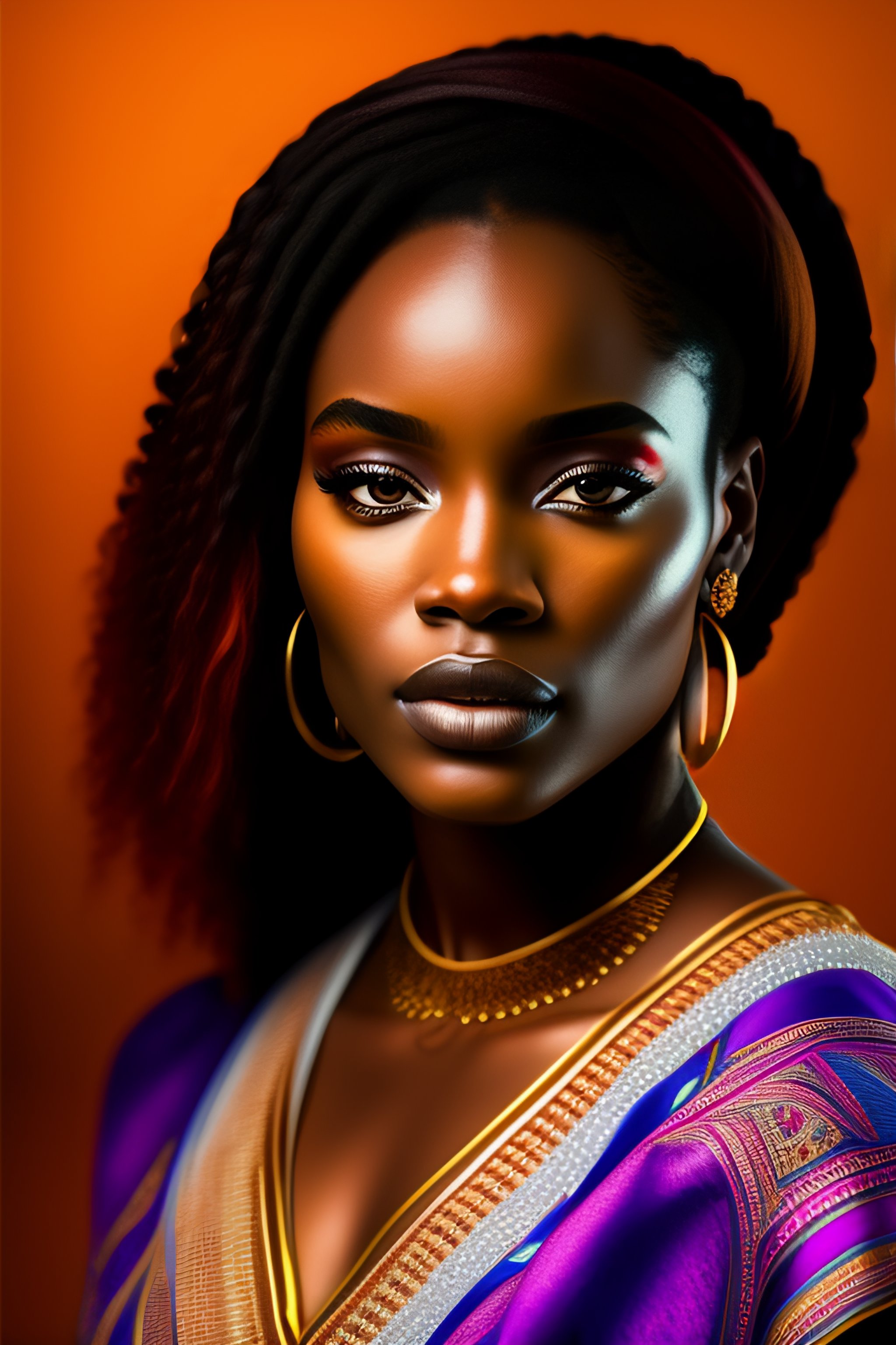 Lexica - Beautiful african young woman, headshot, portrait, studio ...
