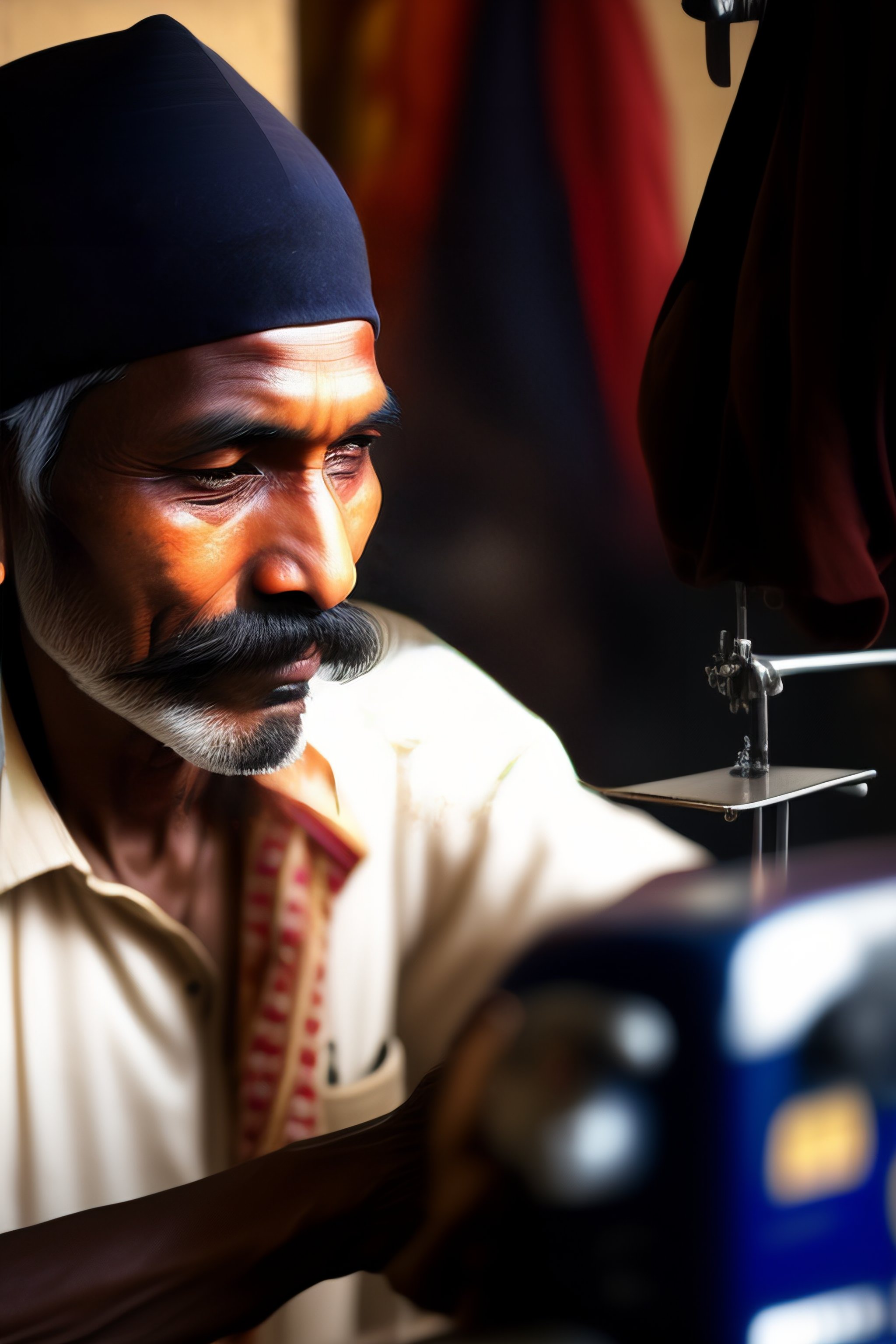 Lexica - A short and thin bangladeshi man with a mustache. He is ...