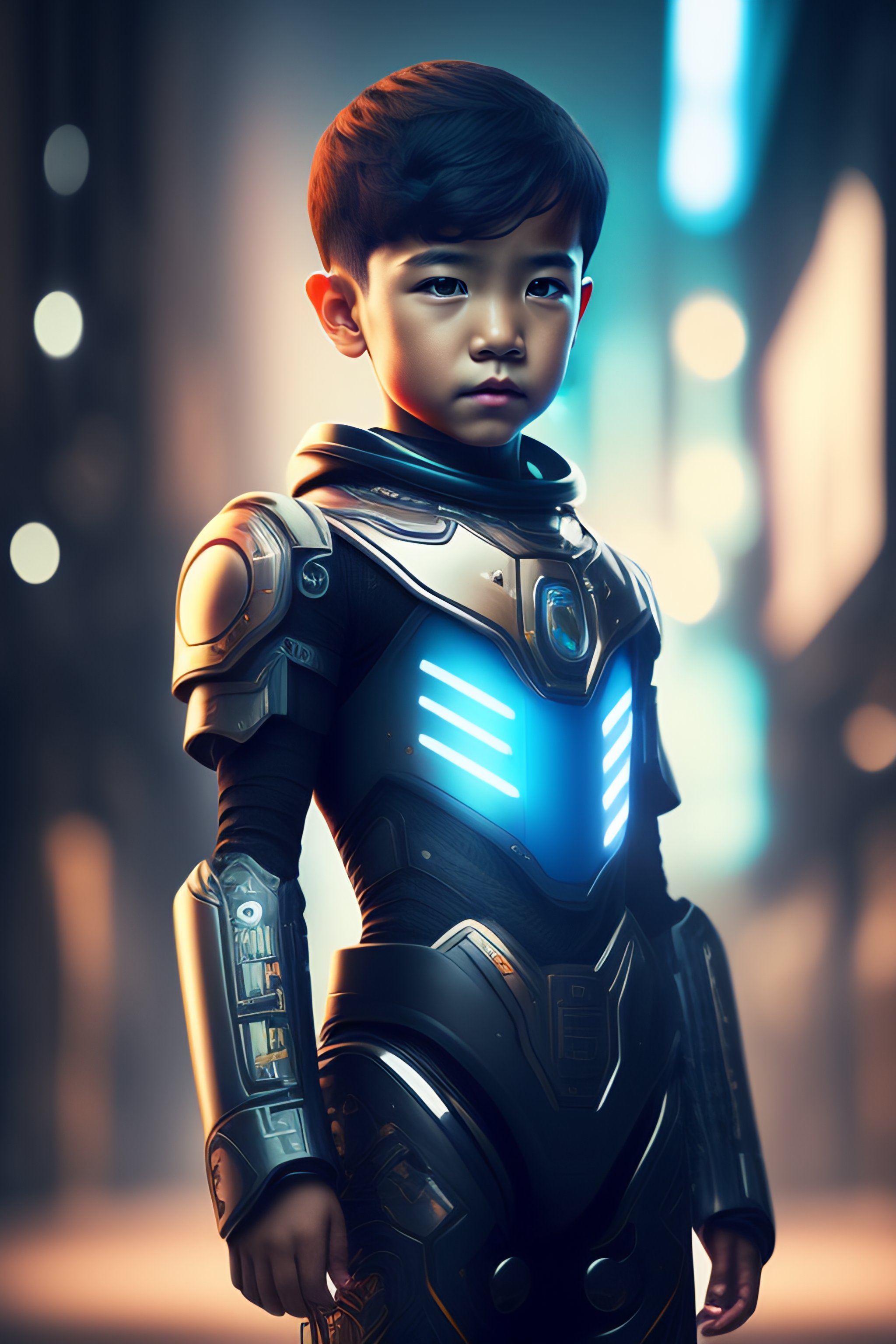 Lexica - A boy with blades on hands , robotic outfit with cinematic ...