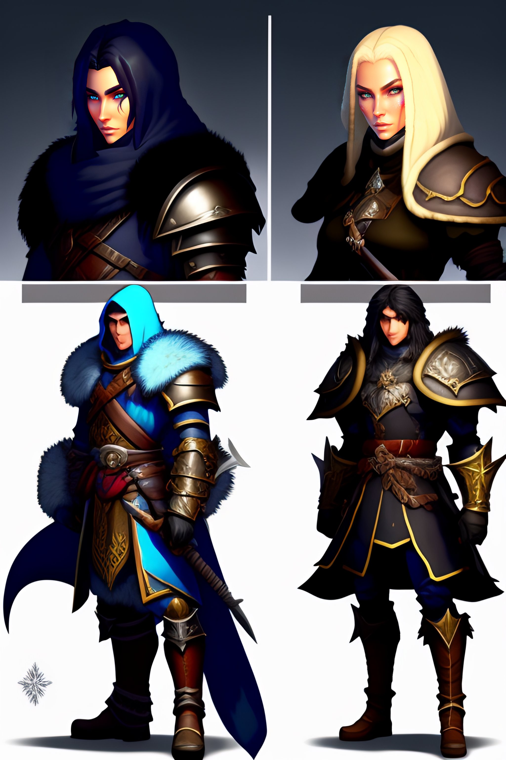 Lexica - Peasant, low class, rough features, fur armor, death knight ...