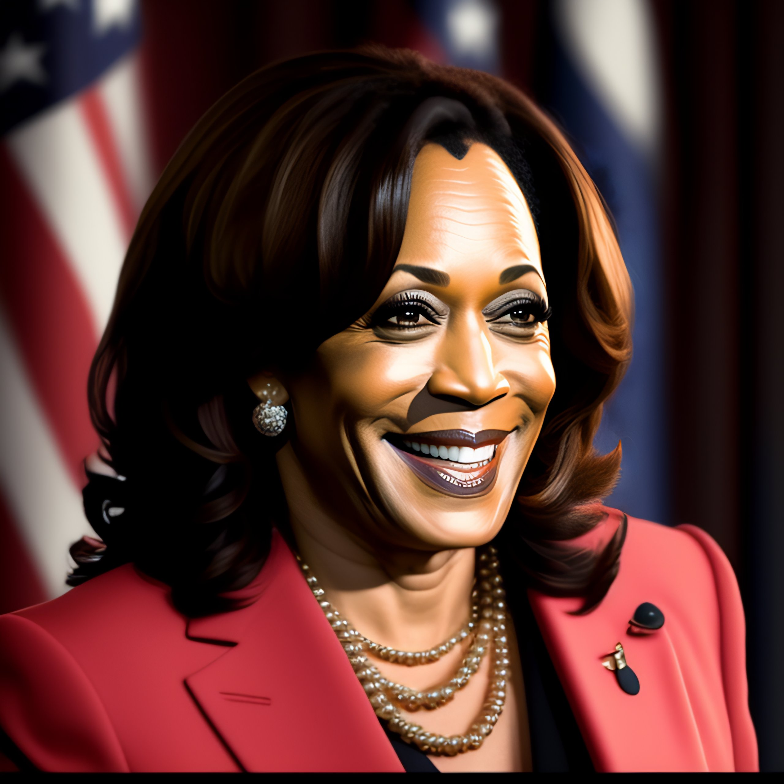 Lexica - Kamala Harris' face on a hyena's body, laughing, funko ...