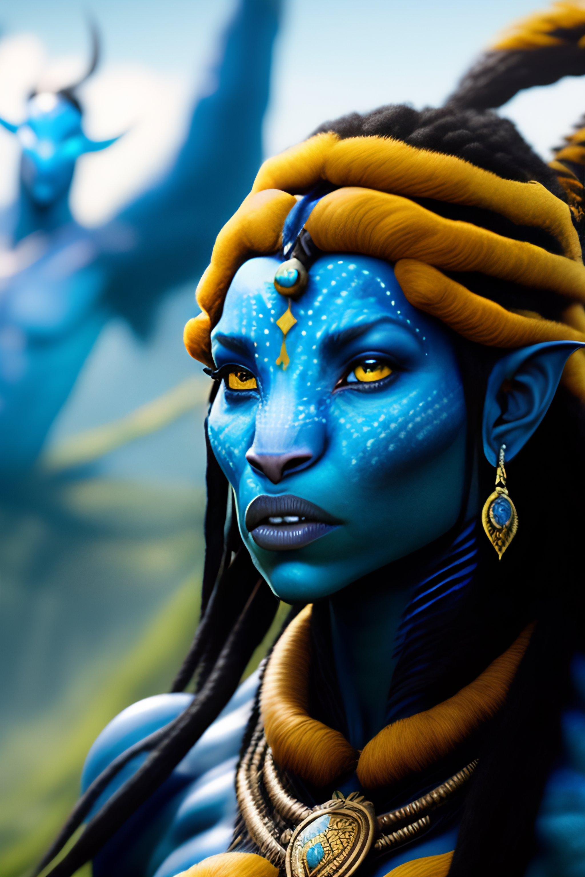 Lexica - A hyper realistic photo of blue Na'vi from the movie Avatar ...