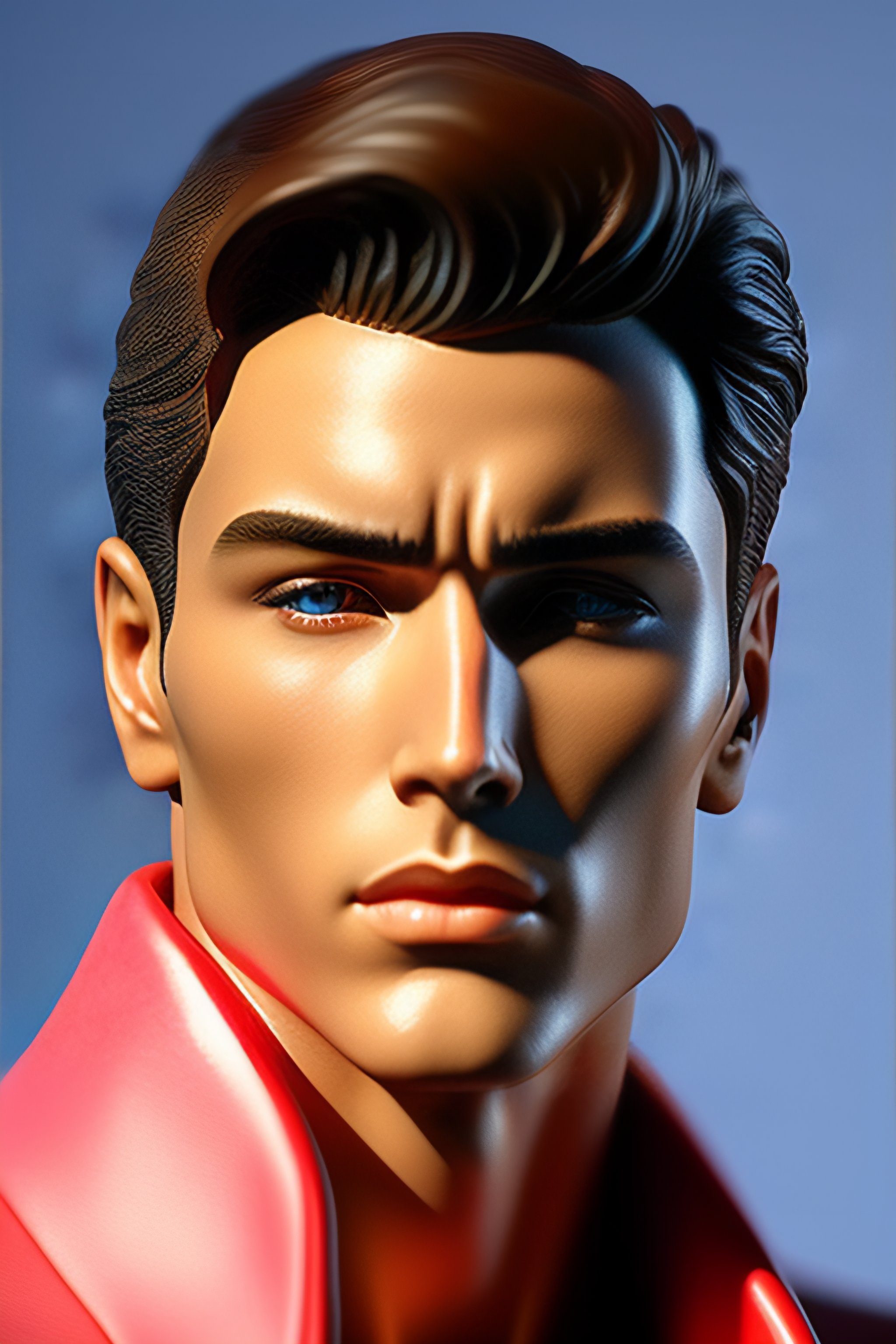 Lexica - Hot toys figurine of ken doll crying with tears, realistic, up ...