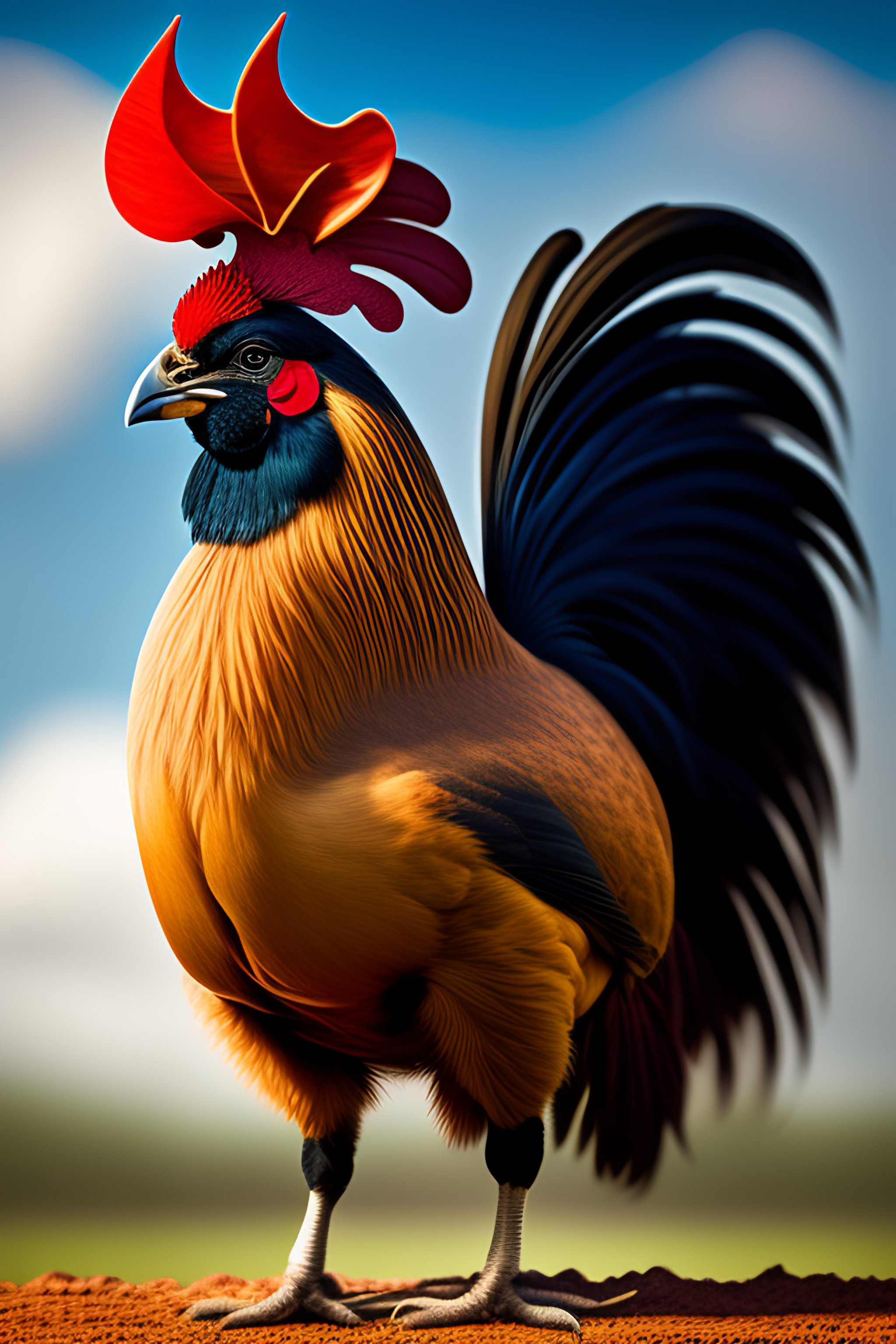 Lexica - Warrior riding massive rooster