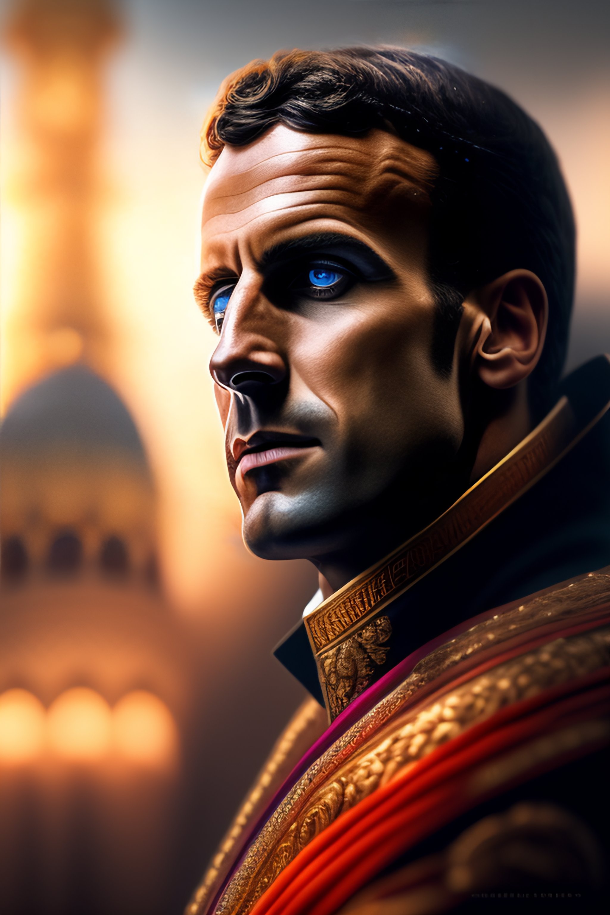 Lexica - Emmanuel macron as god, heavem, portrait, intricate, detailed ...