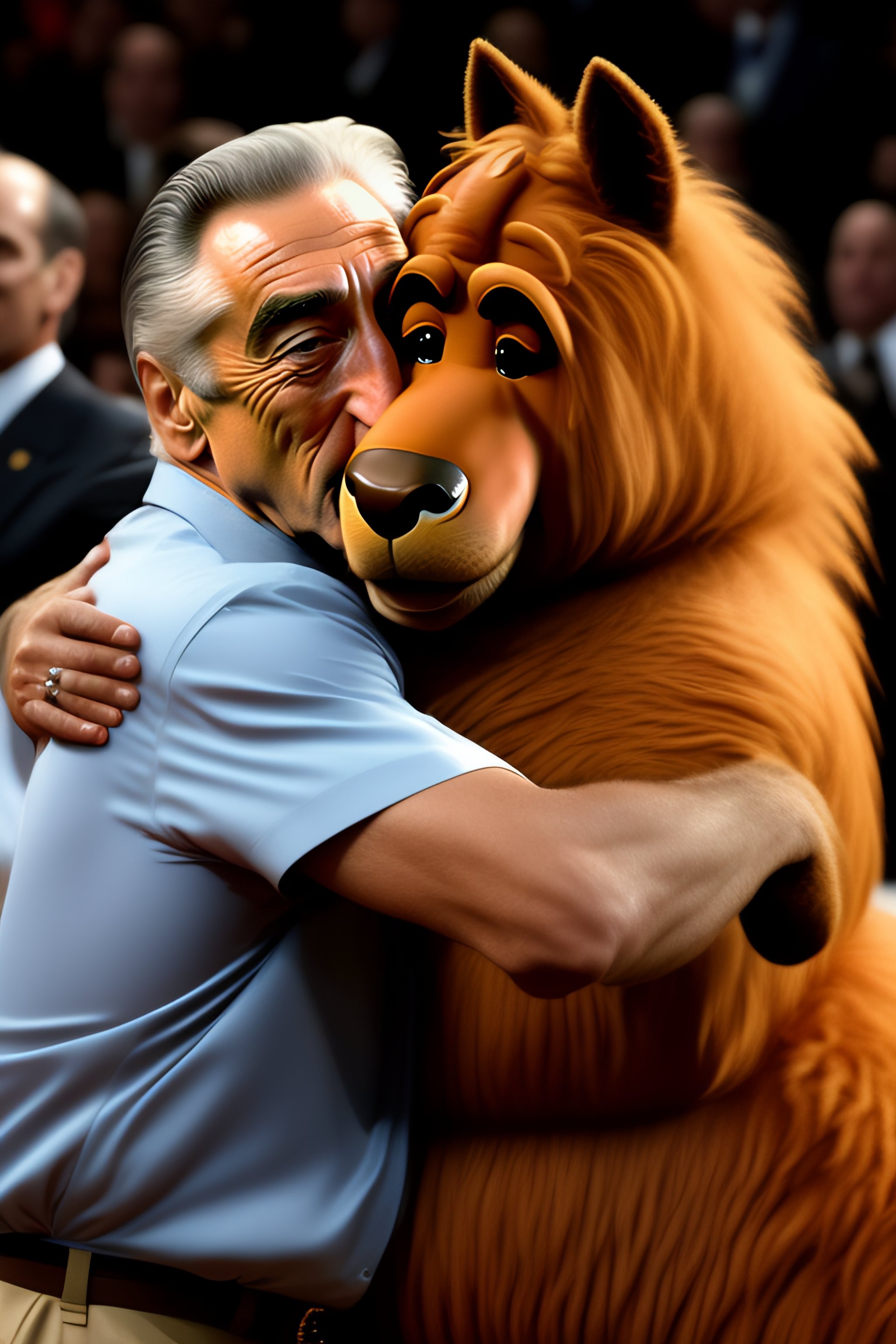 Lexica - Alf and robert deniro hug