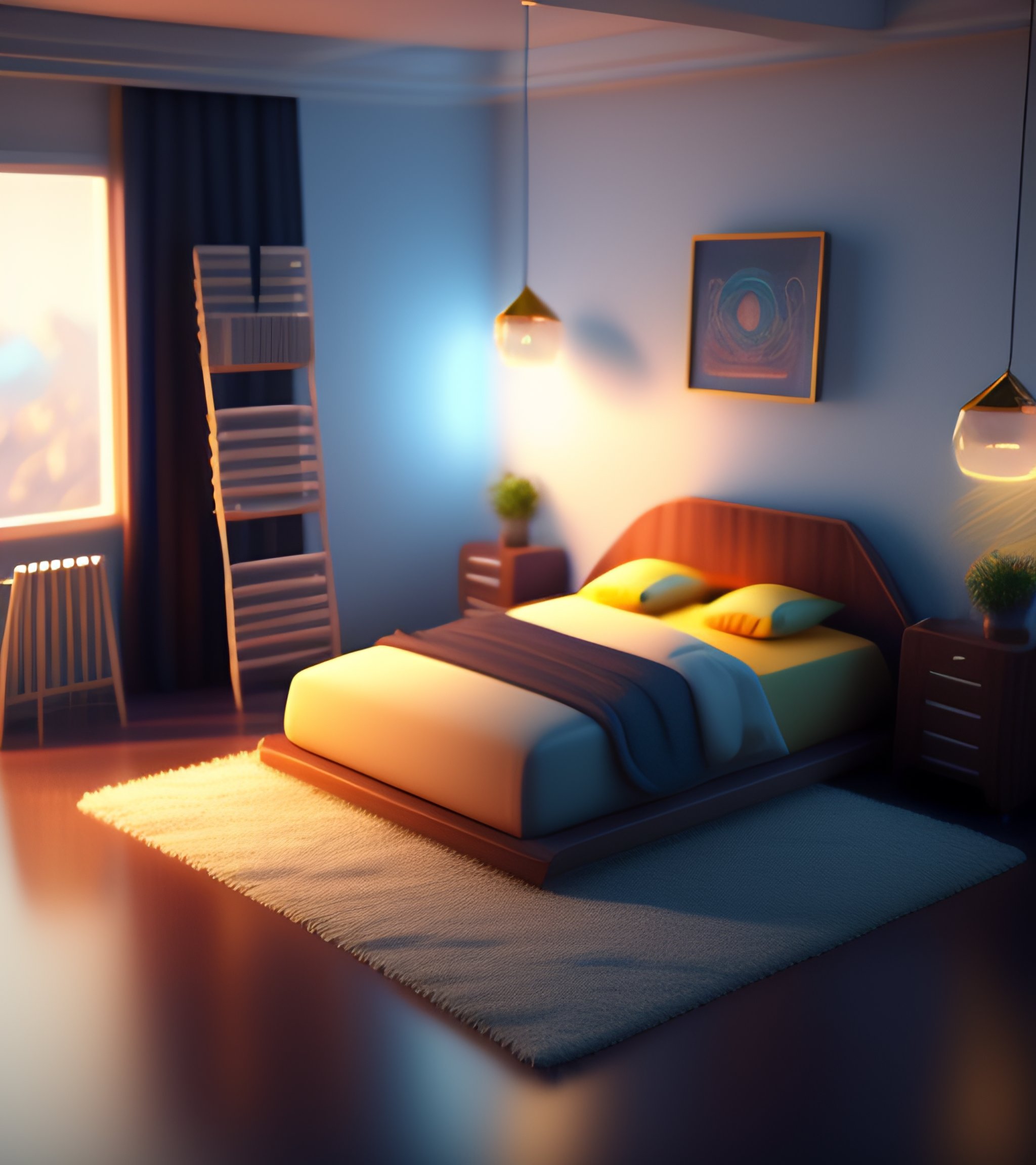 Lexica - Detailed isometric bedroom, unreal engine 5, octane, blender ...